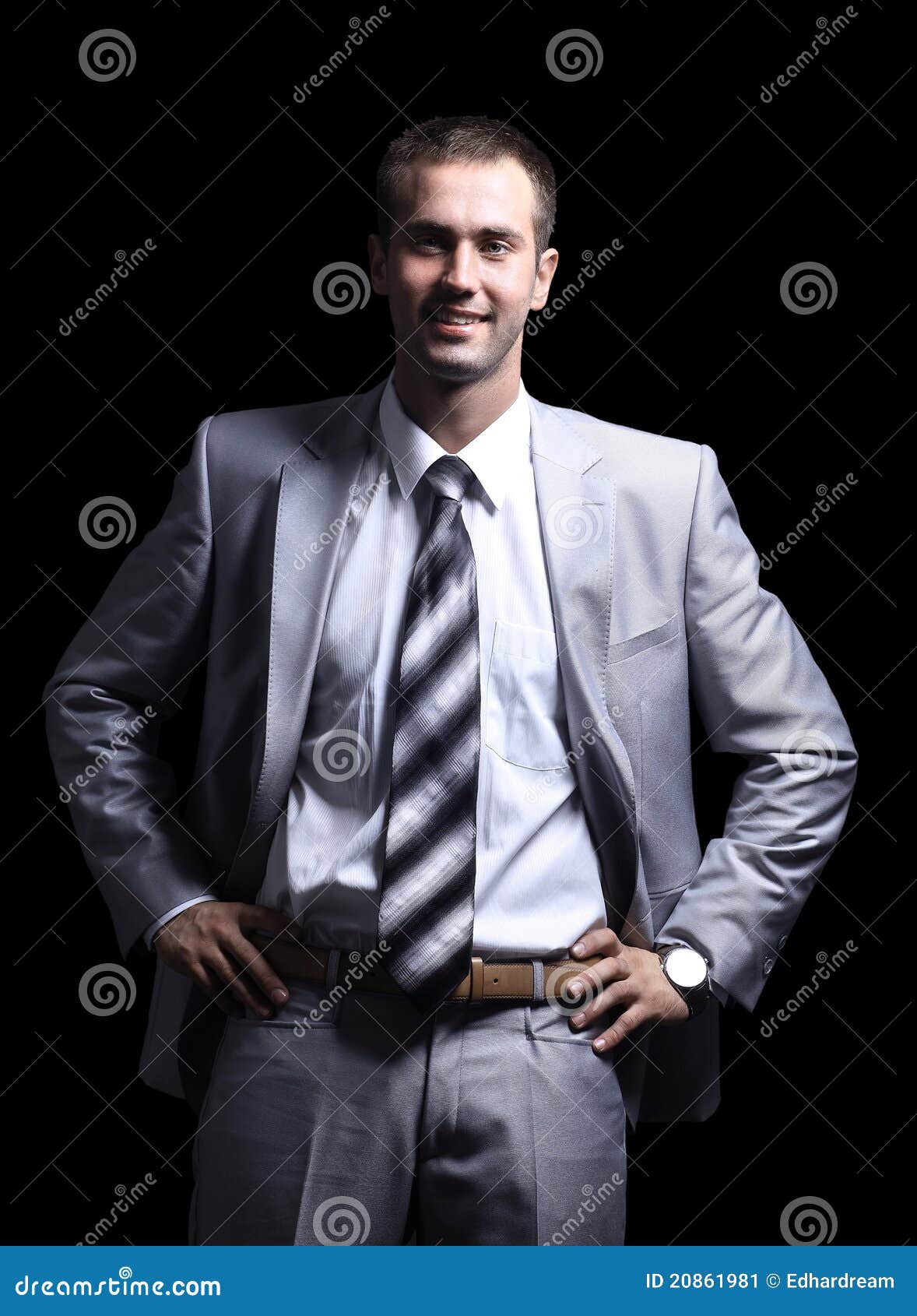 Young businessman standing stock image. Image of executive - 20861981