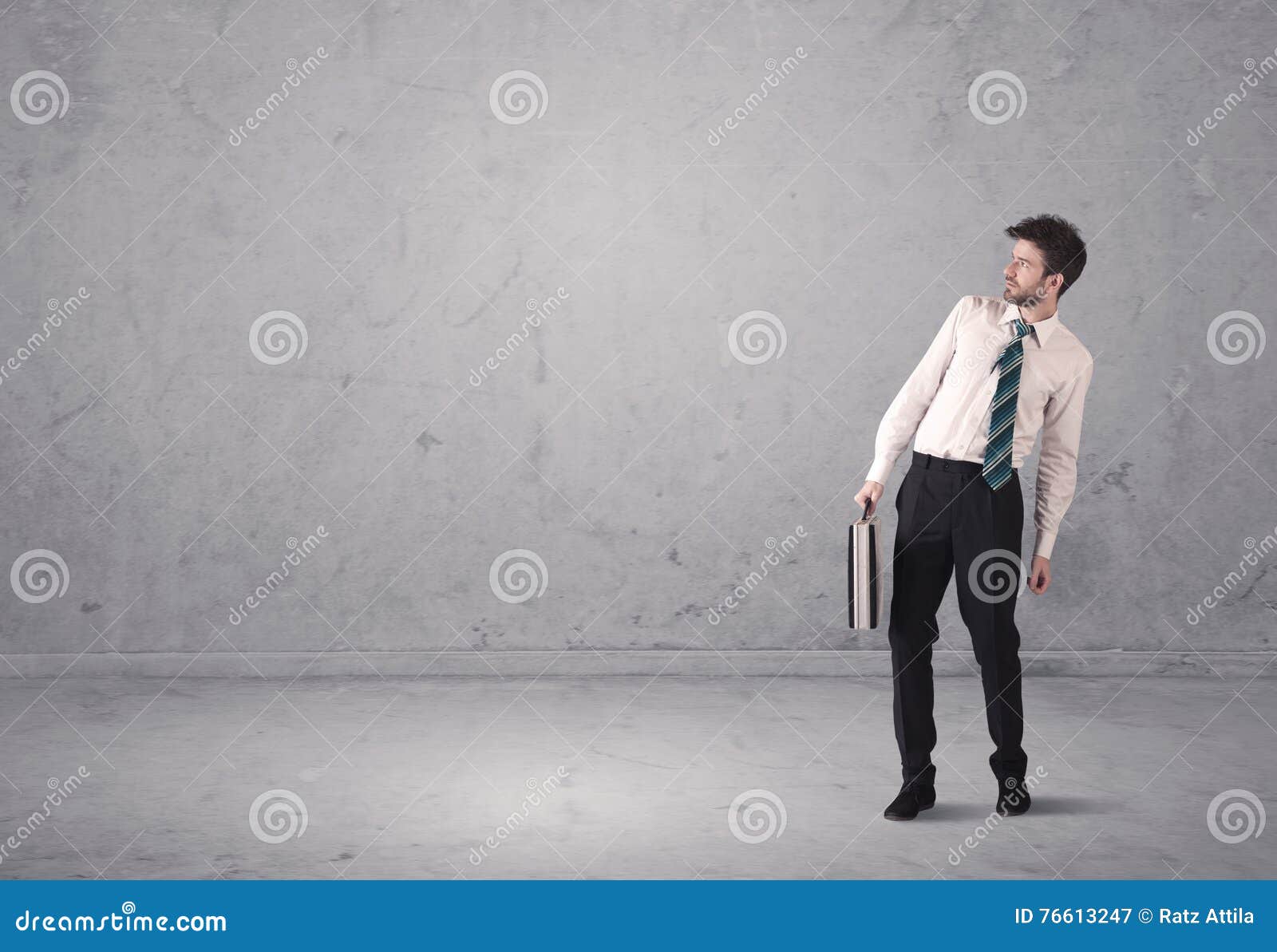 Young Businessman Standing Confused Stock Image Image Of Ordering