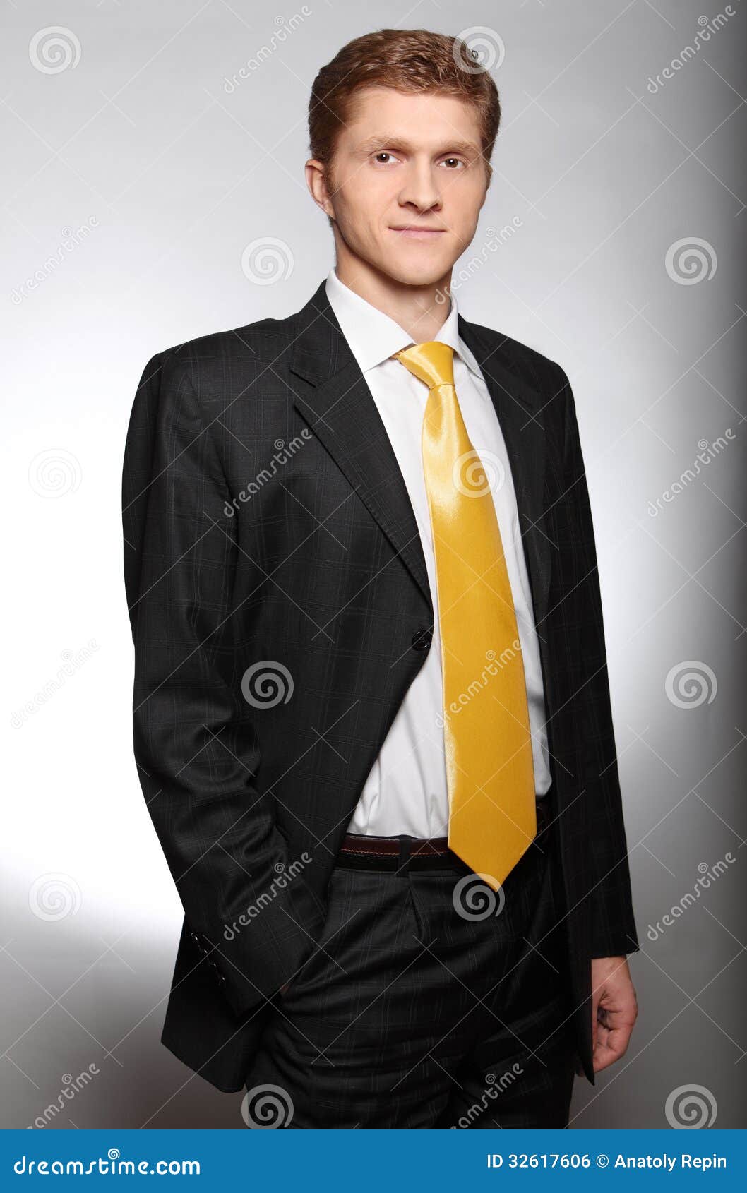 Young businessman stock photo. Image of standing, posing - 32617606