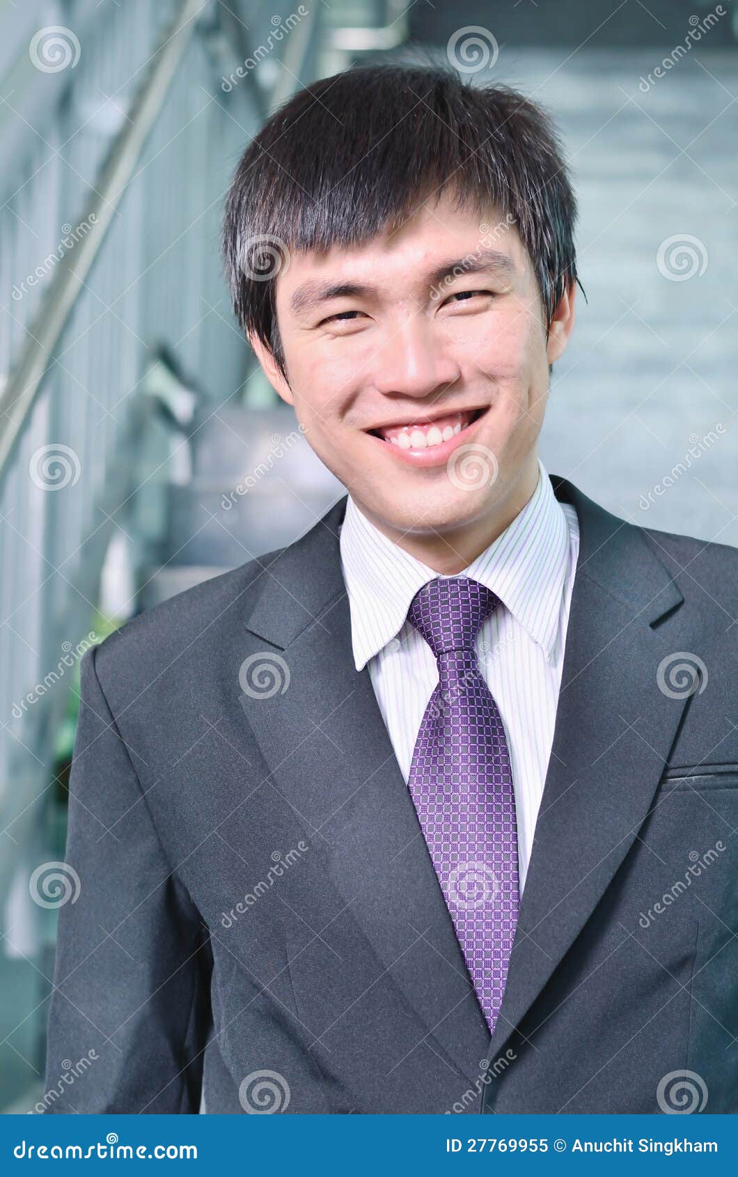 Young Businessman in Success Face Stock Image - Image of occupation ...