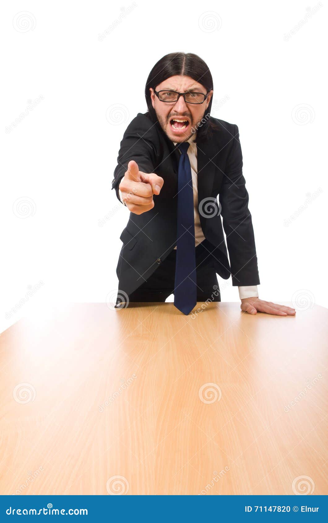 The Young Businessman Swearing Stock Photo - Image of hiring, caucasian ...