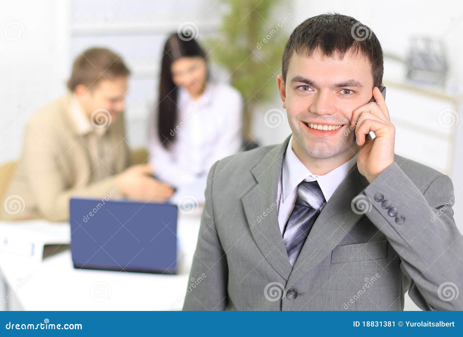 Young businessman talking stock image. Image of chat - 18831381
