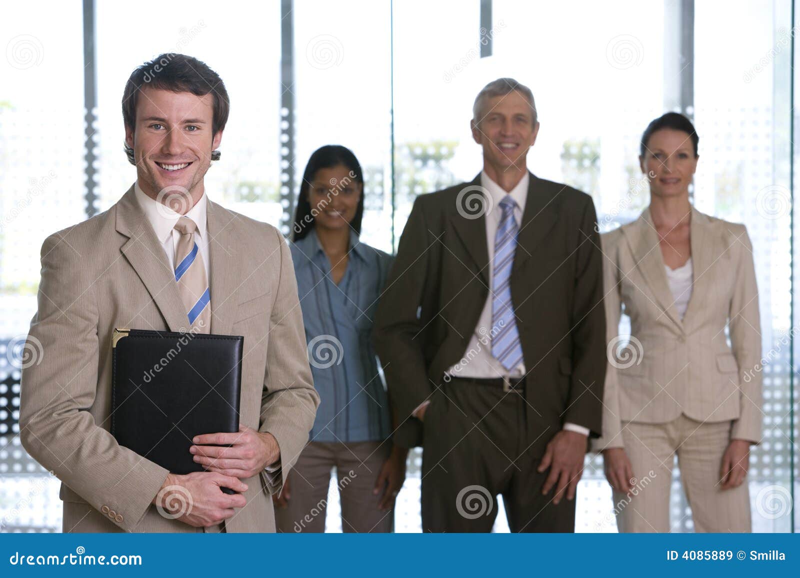 Young Businessman with Team Stock Image - Image of finance ...