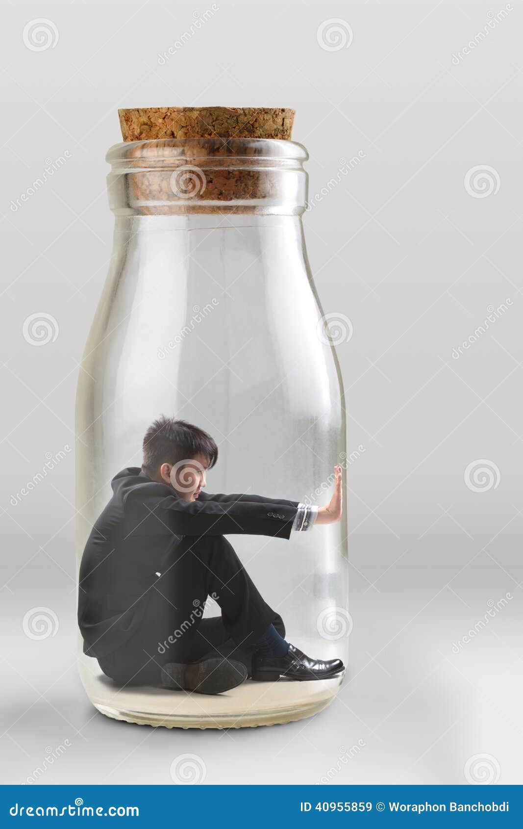 Young businessman trapped stock image. Image of young - 40955859