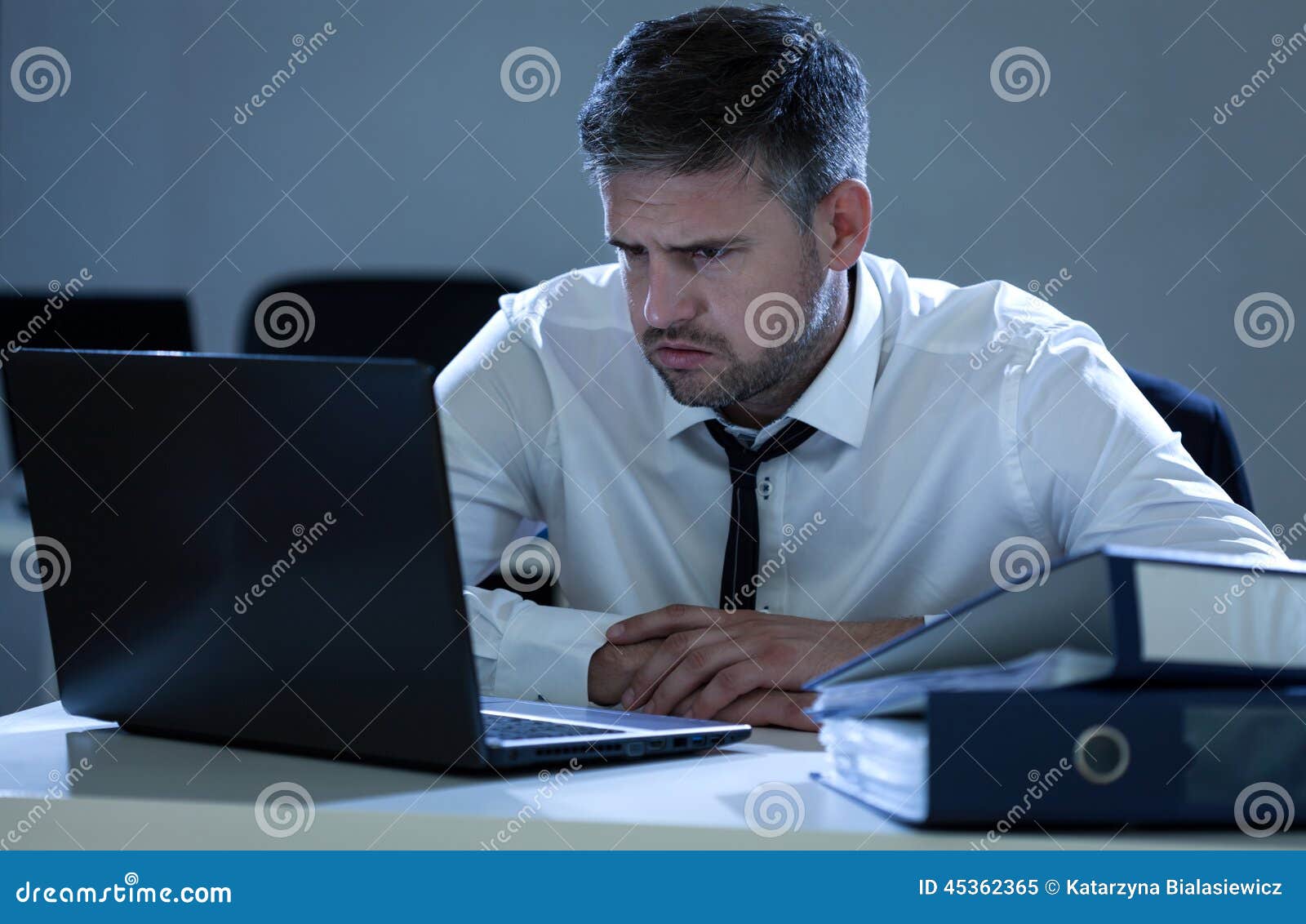 Young Businessman Trying To Solve the Problem Stock Image - Image of ...