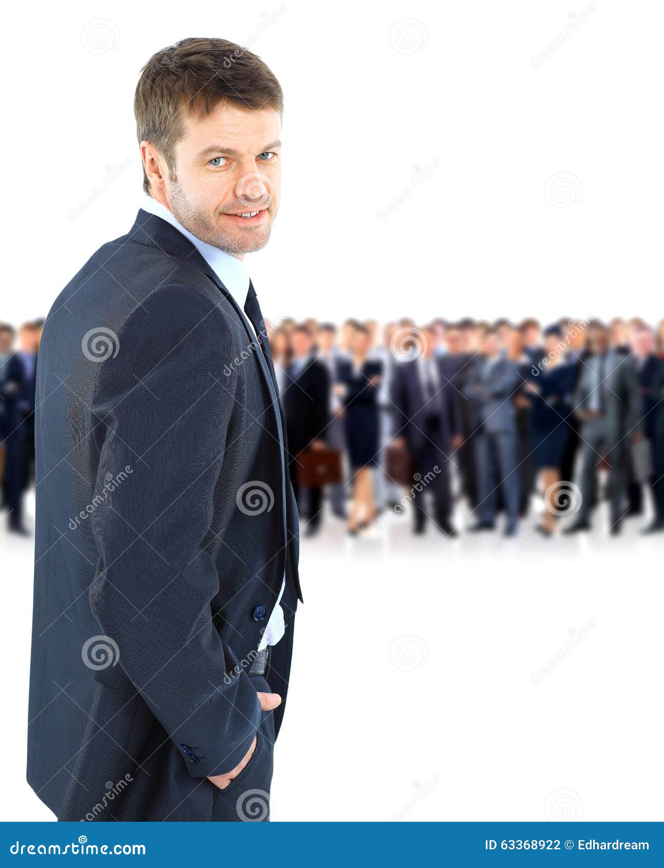 Young Businessman Turned Back Stock Photo - Image of agreement ...