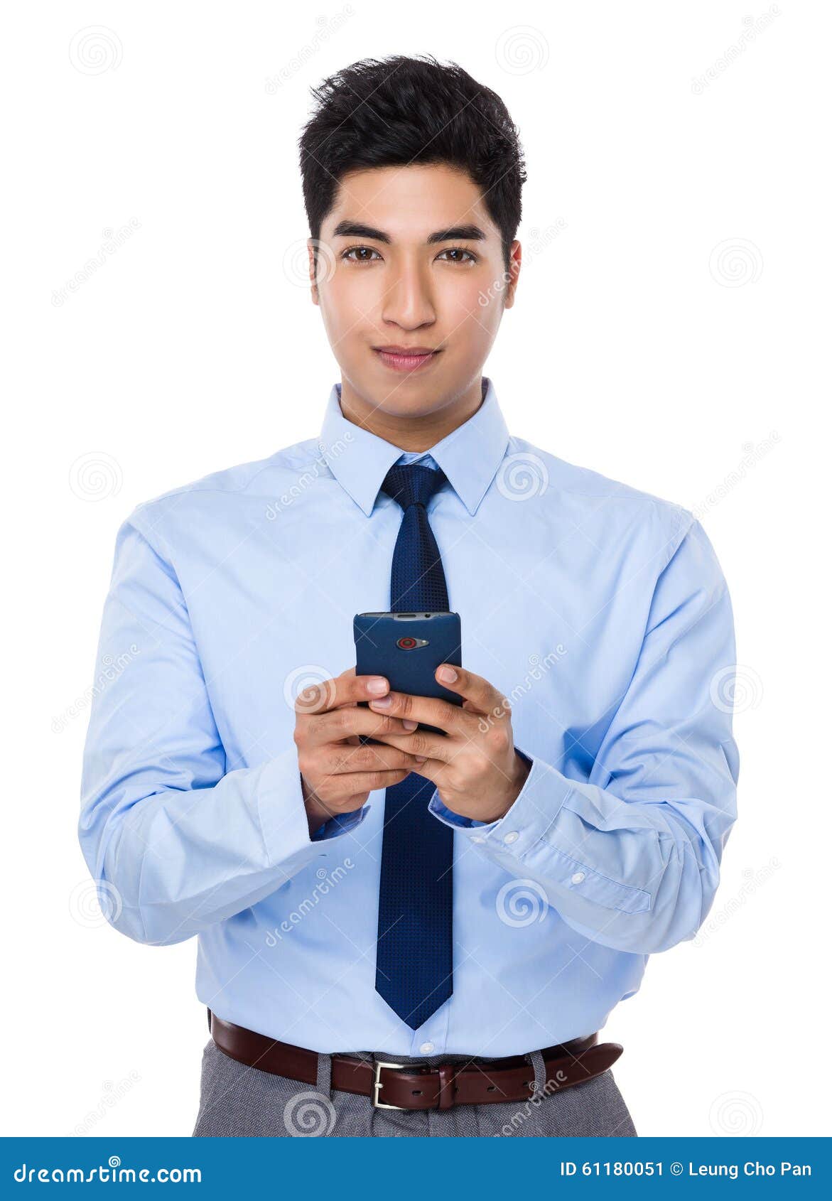 Young Businessman Use of the Cellphone Stock Image - Image of cellphone ...