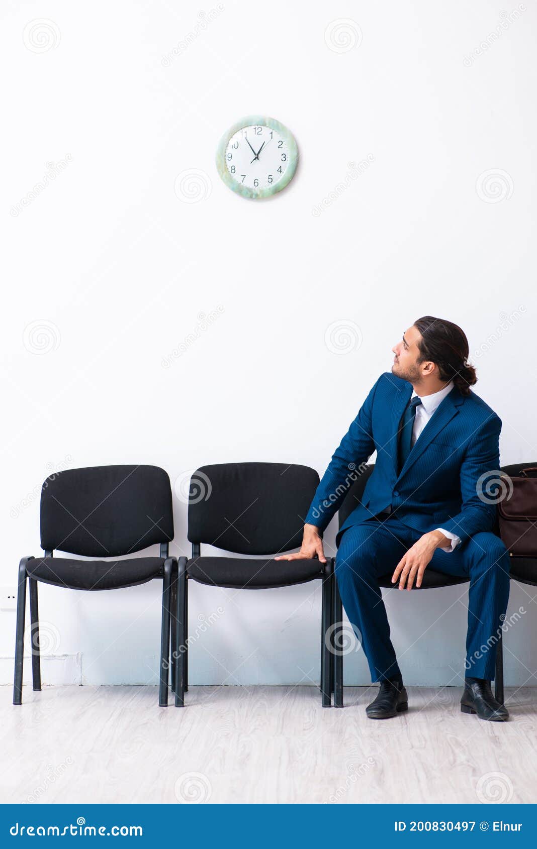 Young Businessman Waiting for an Interview at Hall Stock Image - Image ...