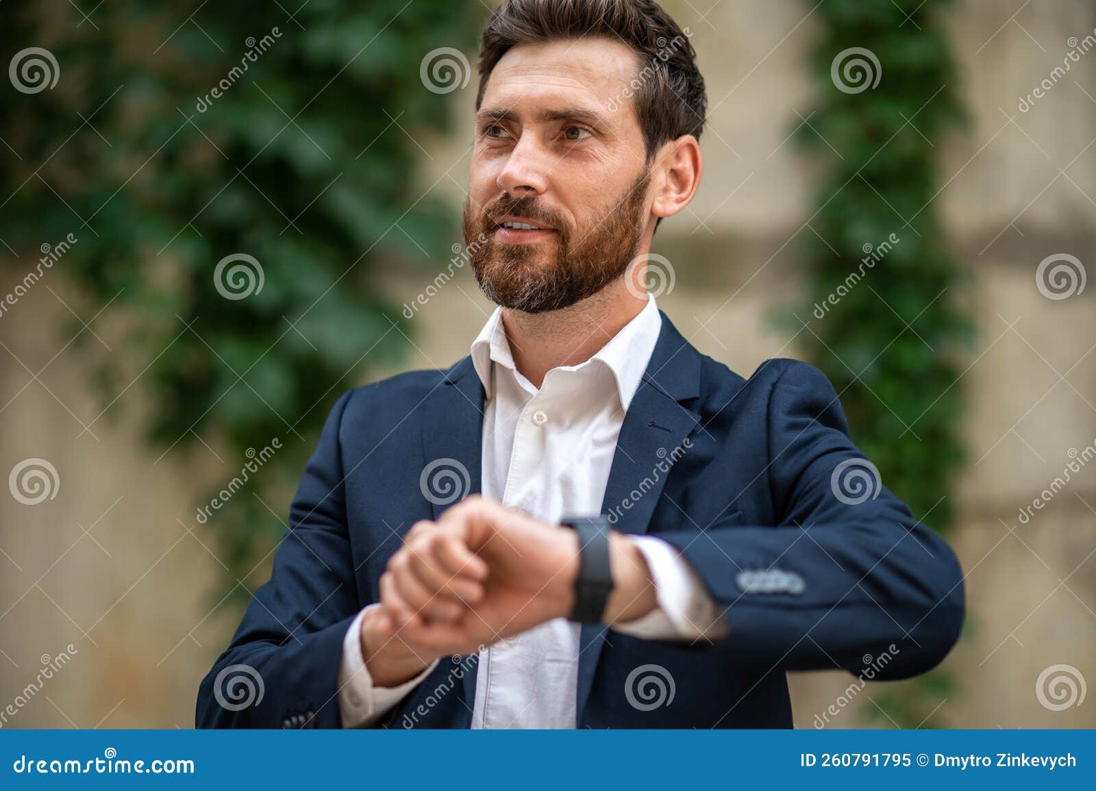 Young Businessman Waiting for Someone and Looking Anticipated Stock ...