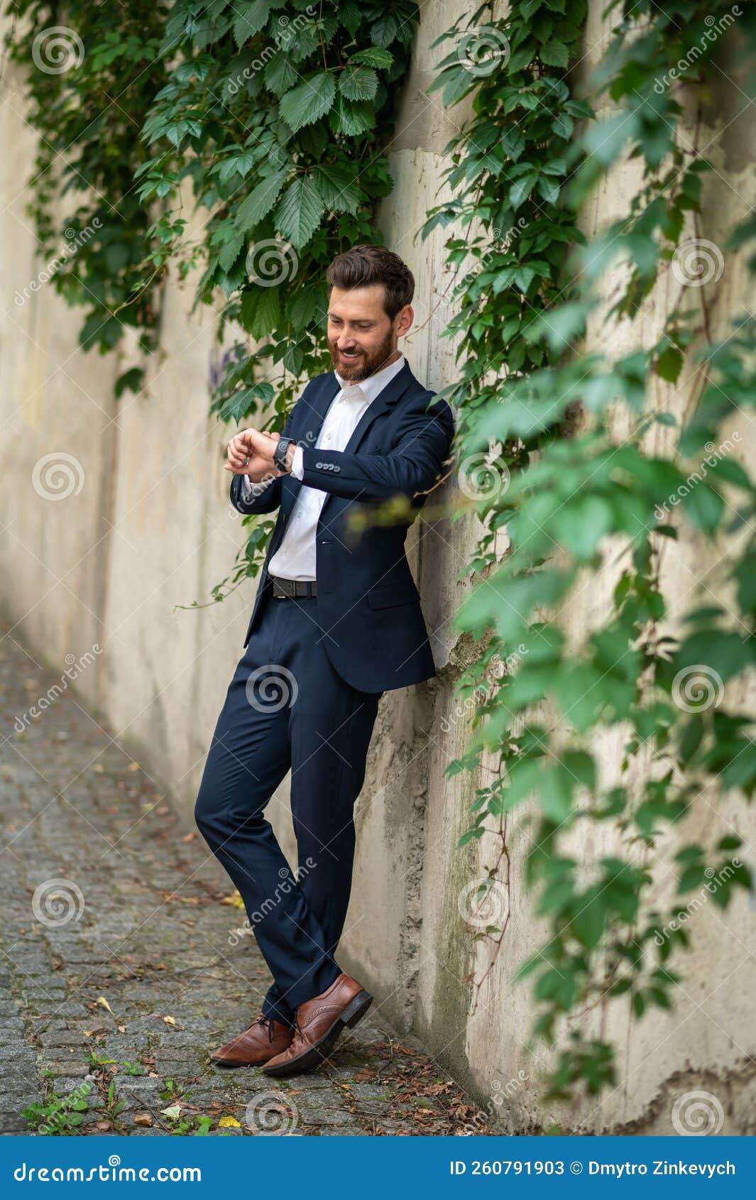Young Businessman Waiting for Someone and Looking Anticipated Stock ...