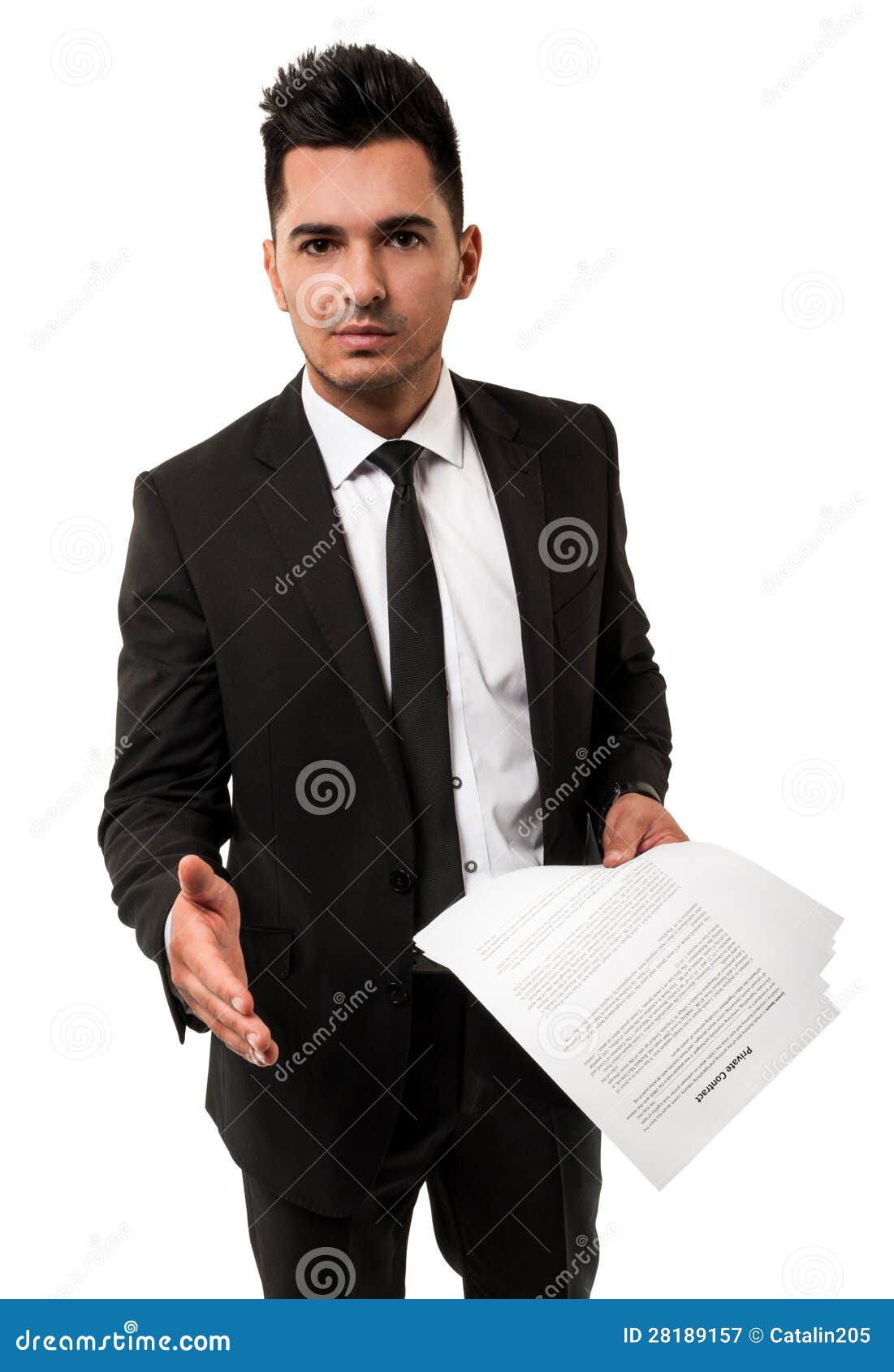 Young Businessman Waiting To Shake Your Hand Stock Image - Image of ...