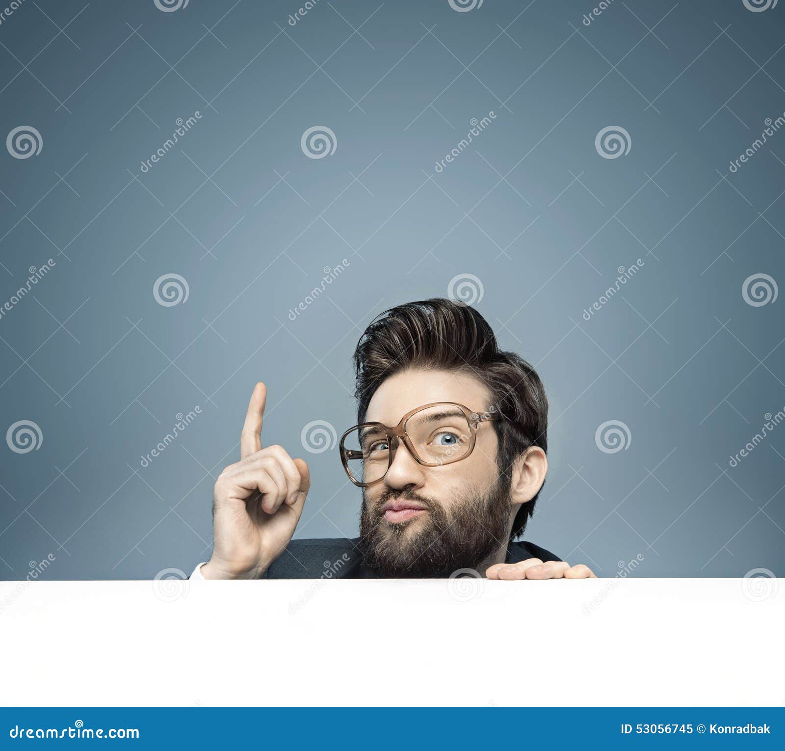 Young Businessman Warning Us Against Something Stock Image - Image of ...