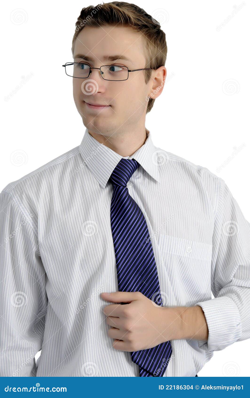 Young Businessman on White Background Stock Photo - Image of fashion ...