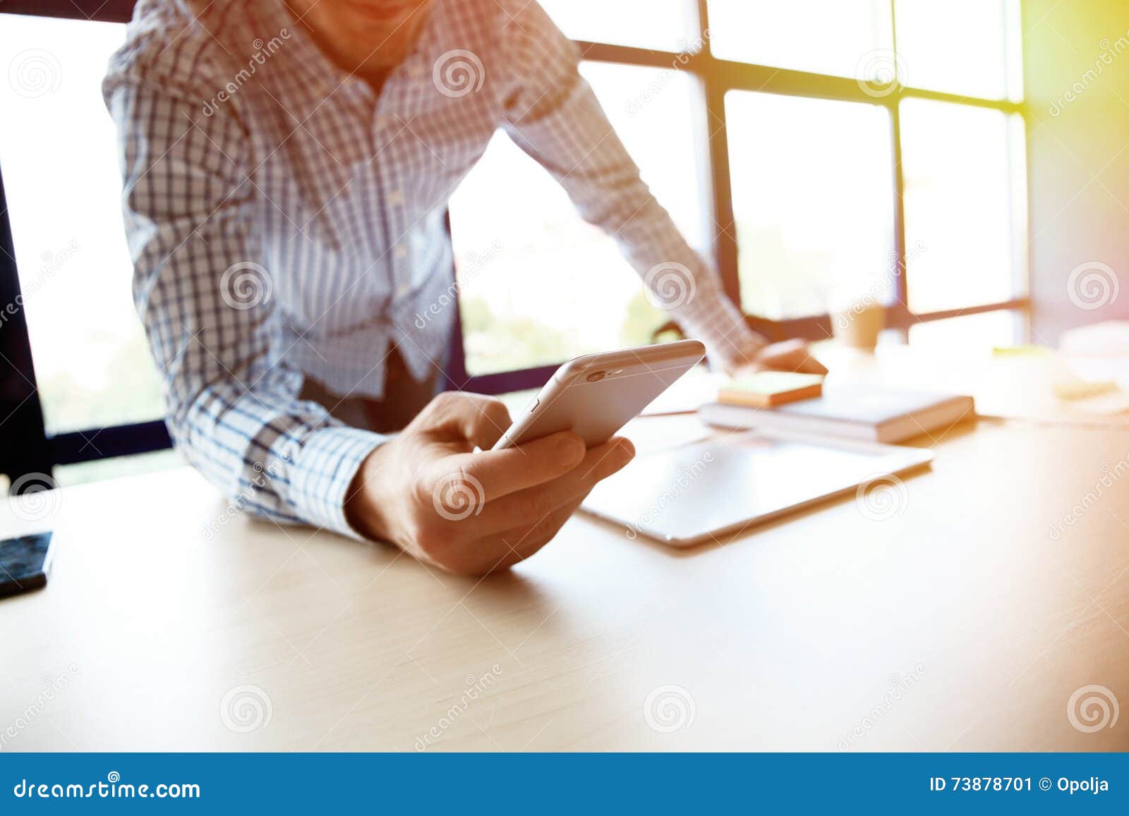 Young Businessman Working with Modern Devices, Digital Tablet Computer ...