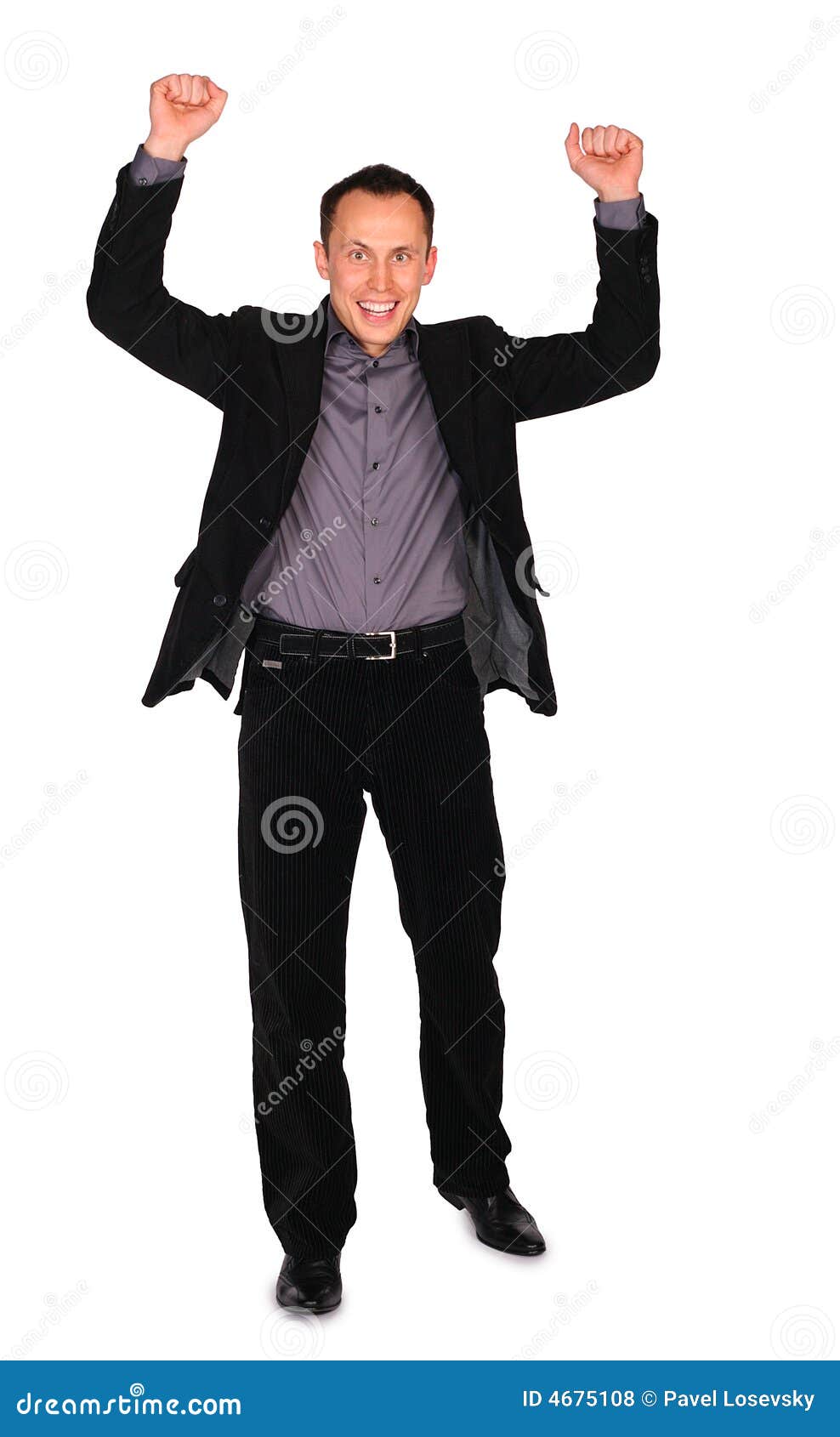 Young businessman. Yeah! stock photo. Image of businessman - 4675108