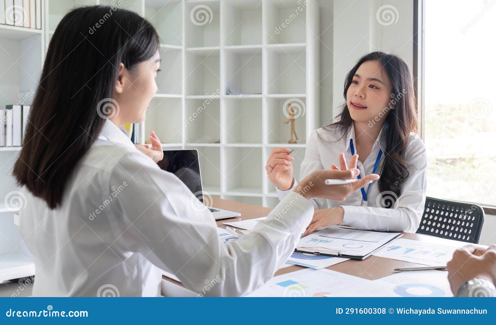 Young Businessmen Discuss Work Matters. Teamwork Process Brainstorming ...