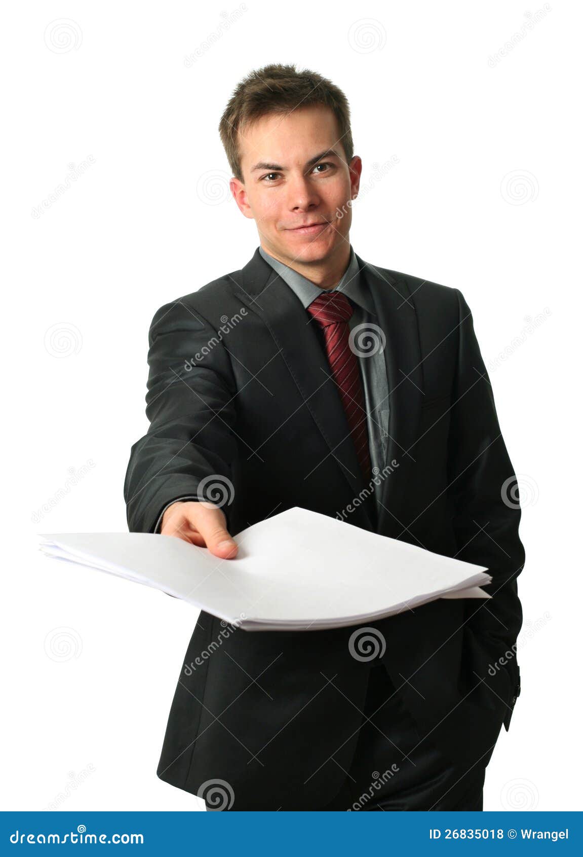 Young Businessmen with Documents Stock Photo - Image of batch, male ...