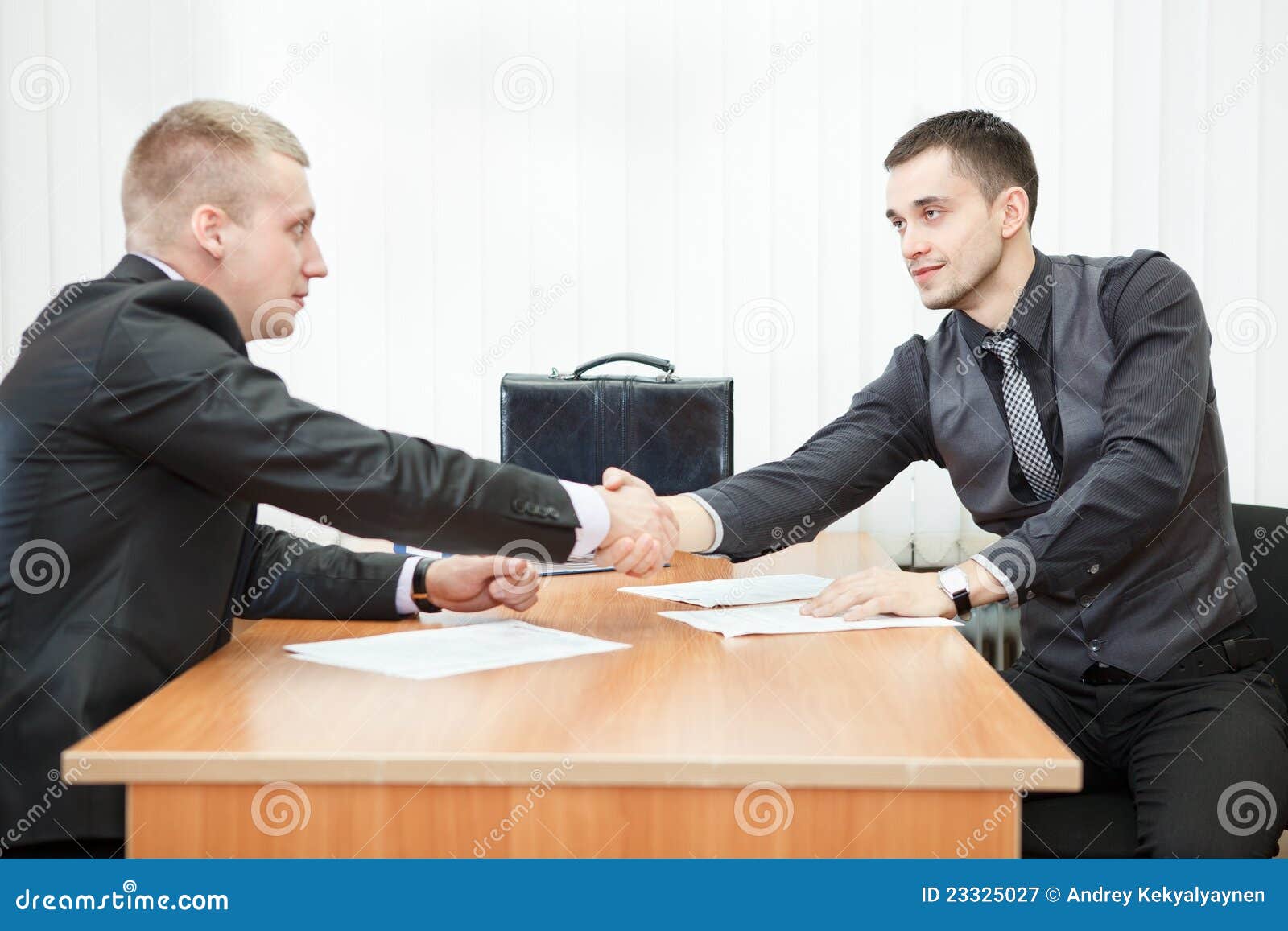Young Businessmen Handshaking Stock Image - Image of attractive ...