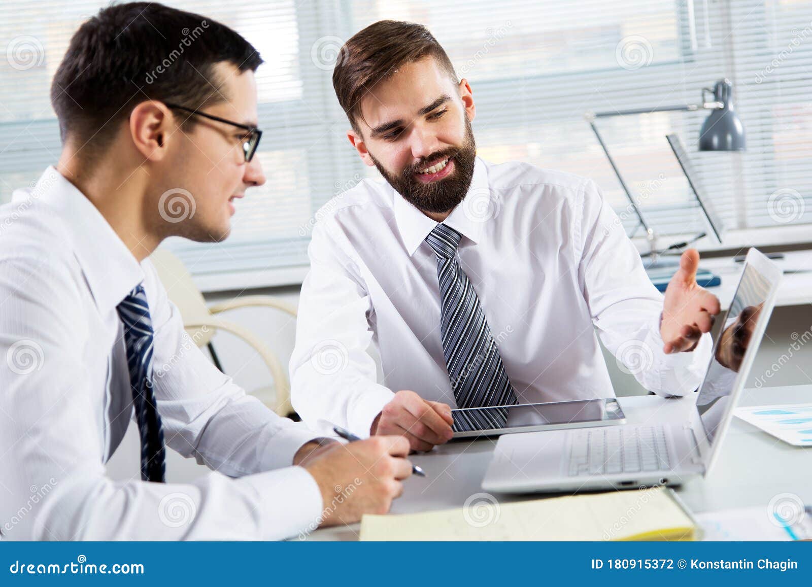 Young Businessmen at Office Stock Photo - Image of economics, handsome ...