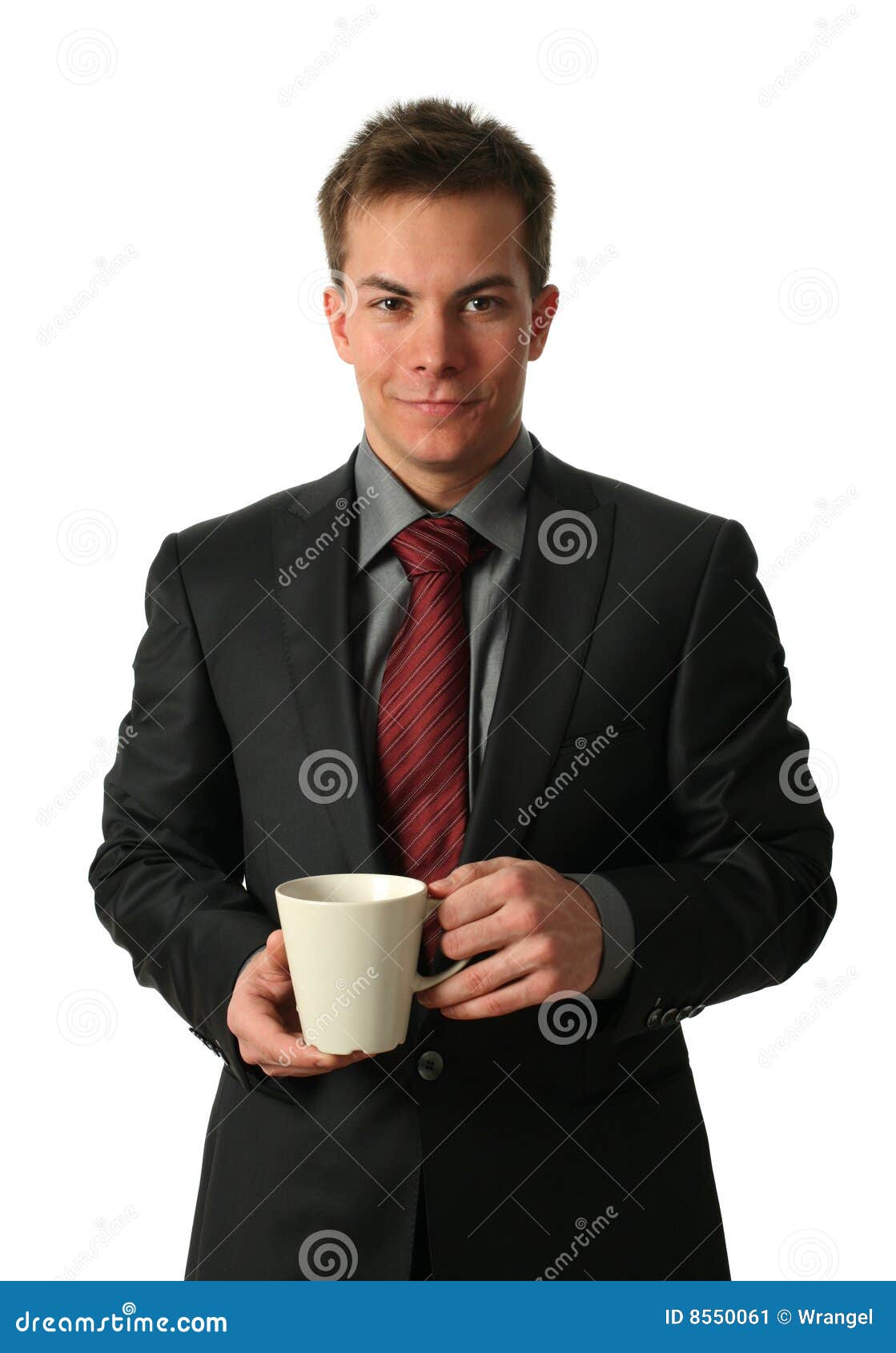 Young Businessmen with Tea Cup Stock Image - Image of isolated, person ...