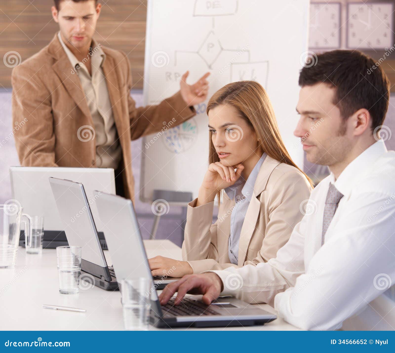 Young Businesspeople Having Business Training Stock Photo - Image of ...