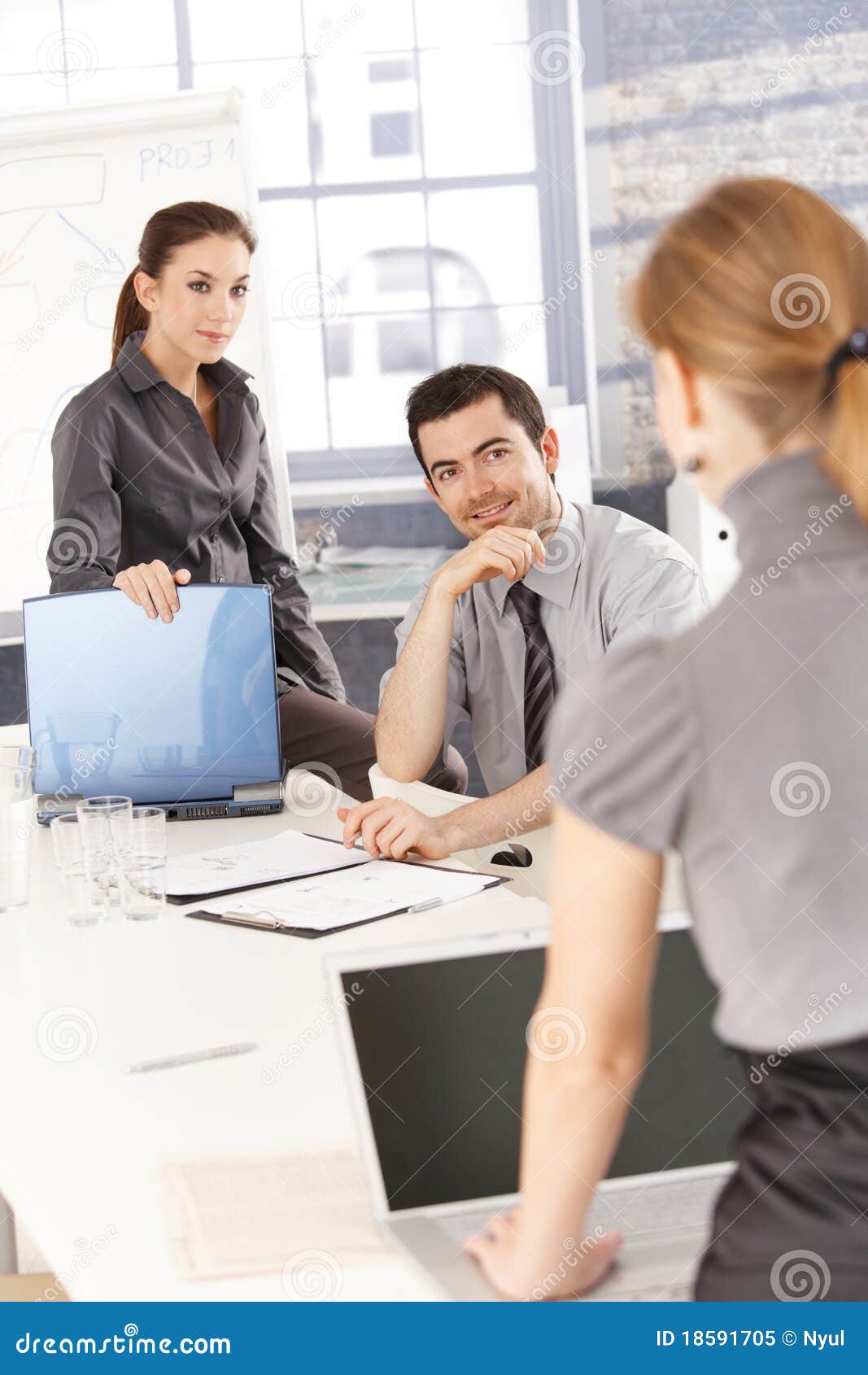 Young Businesspeople Having Training Stock Image - Image of face ...
