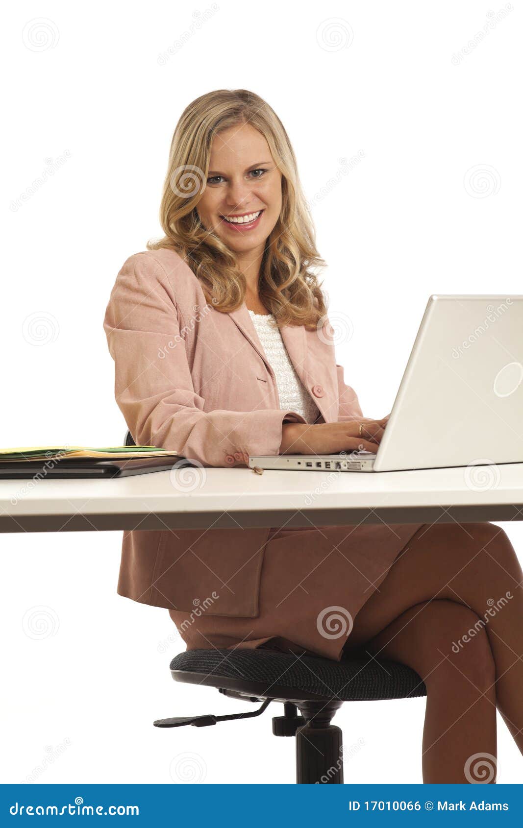 Young Businesswoman at Desk Stock Photo - Image of computer, person ...