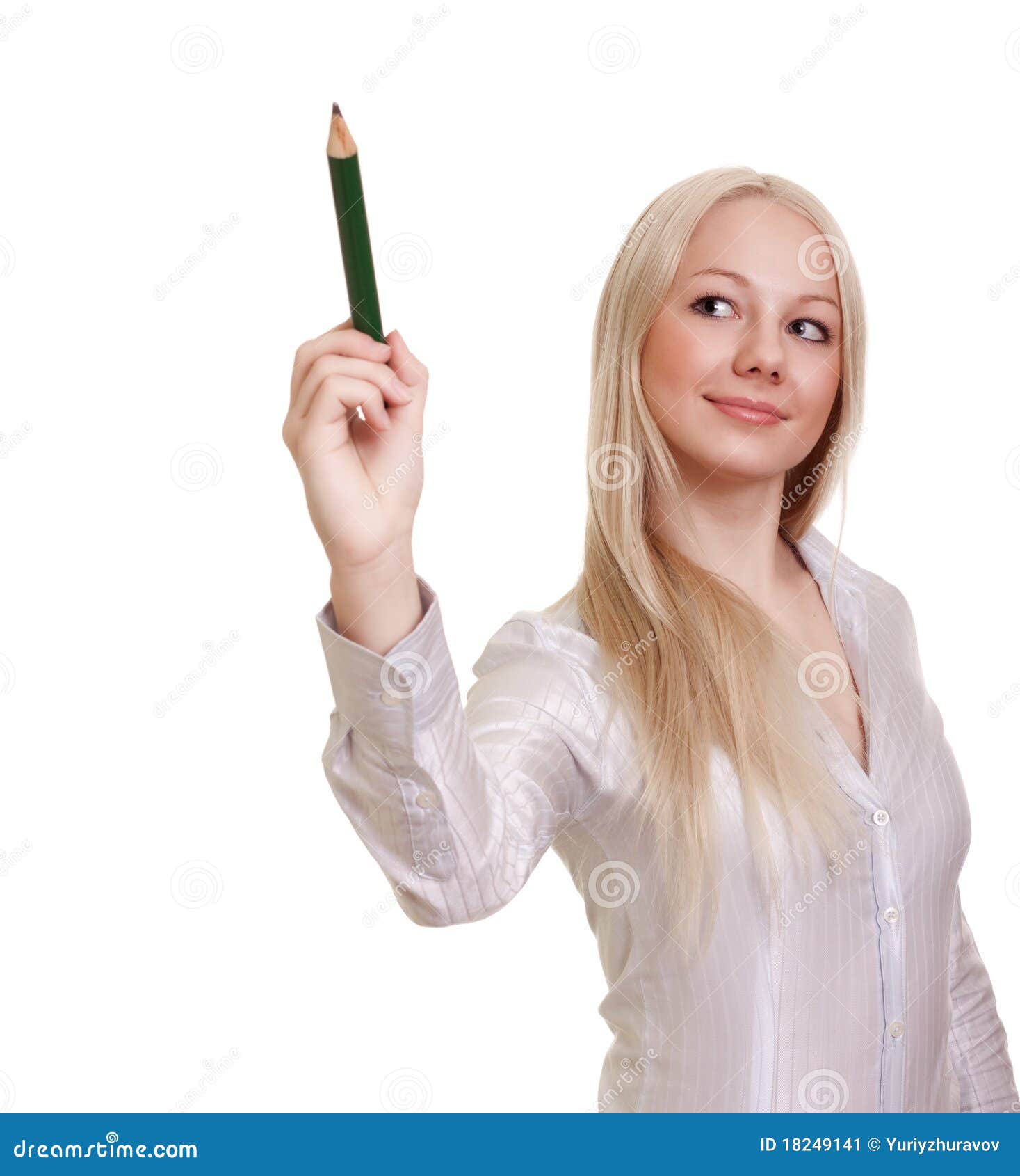 Young Businesswoman Writing Anything Stock Image - Image of beautiful ...