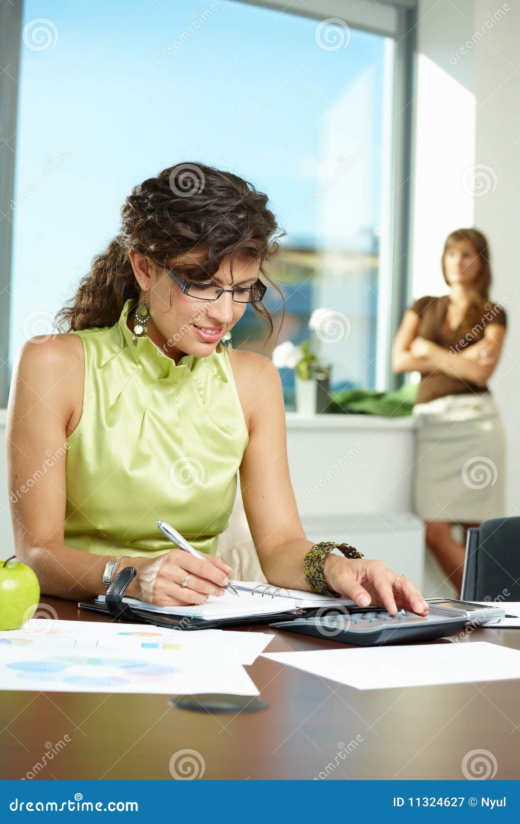 Young Businesswoman Writing Notes Stock Image - Image of career, female ...