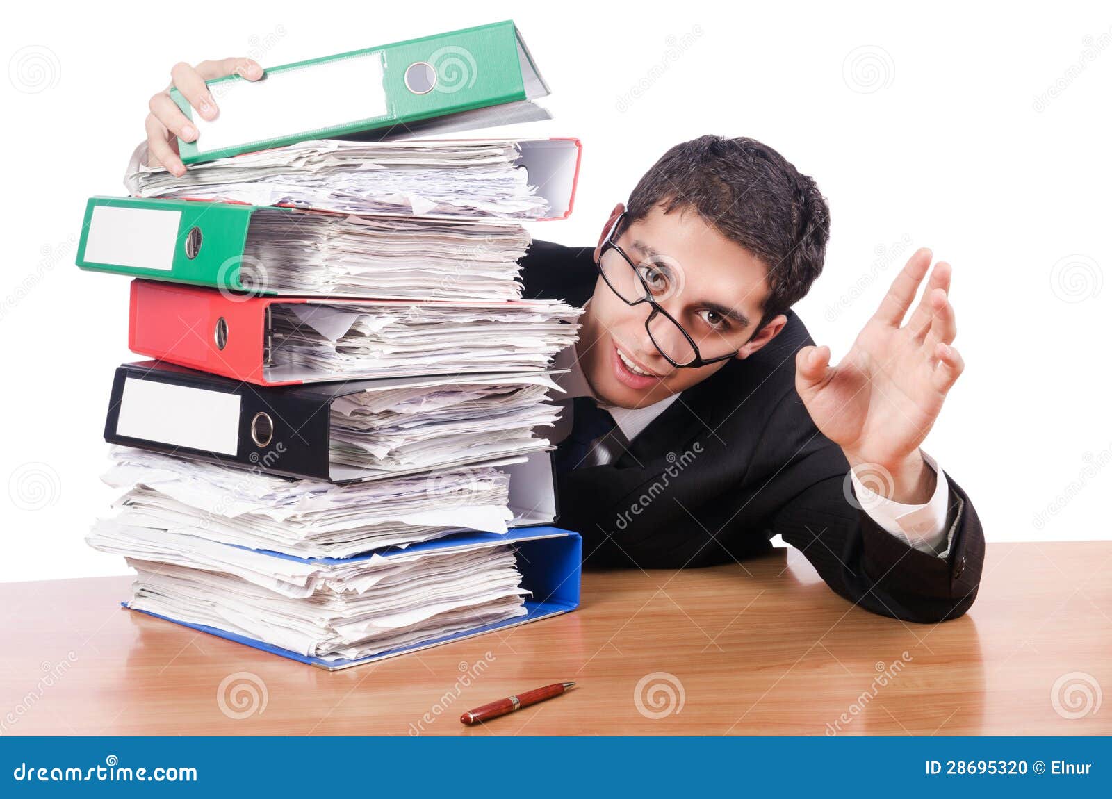 Young busy businessman stock photo. Image of document - 28695320
