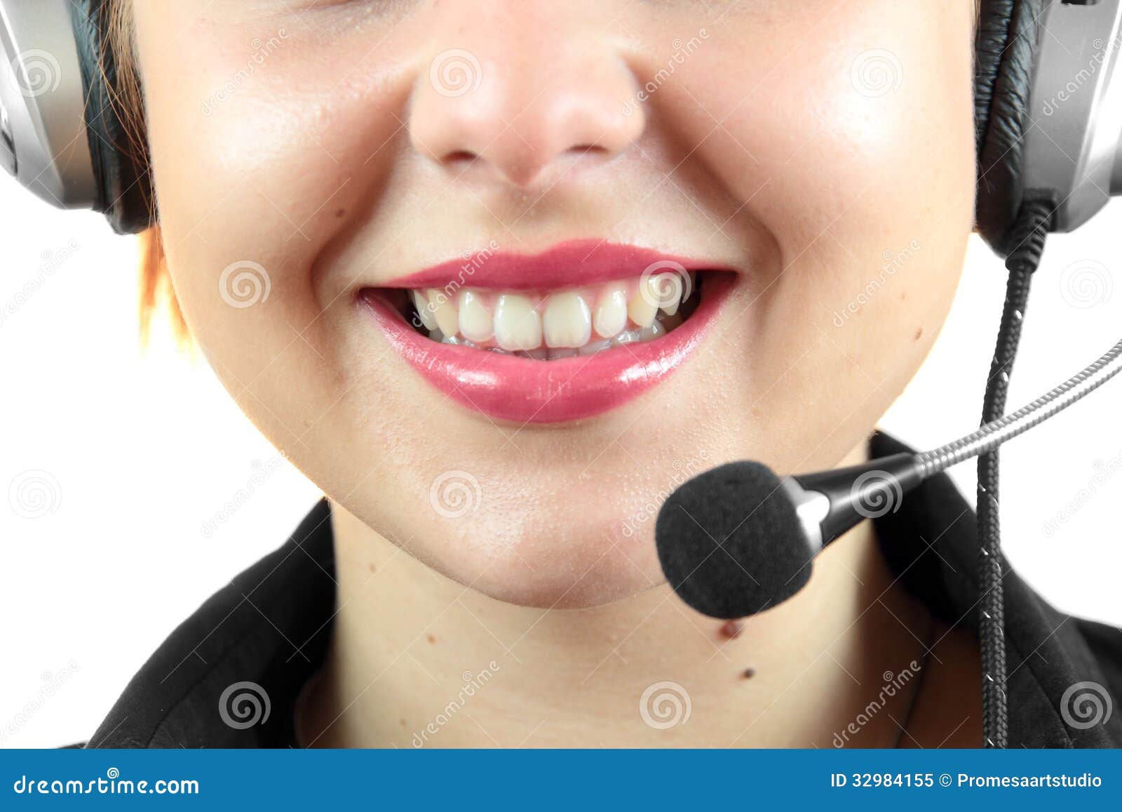Young Call-center Assistant Smiling at the Camera Stock Image - Image ...