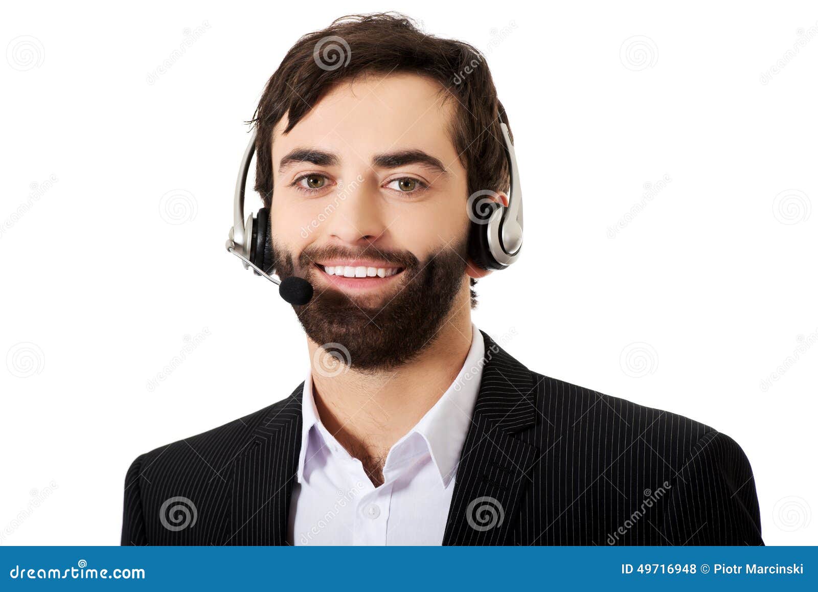 Young call center man. stock photo. Image of agent, consultant - 49716948