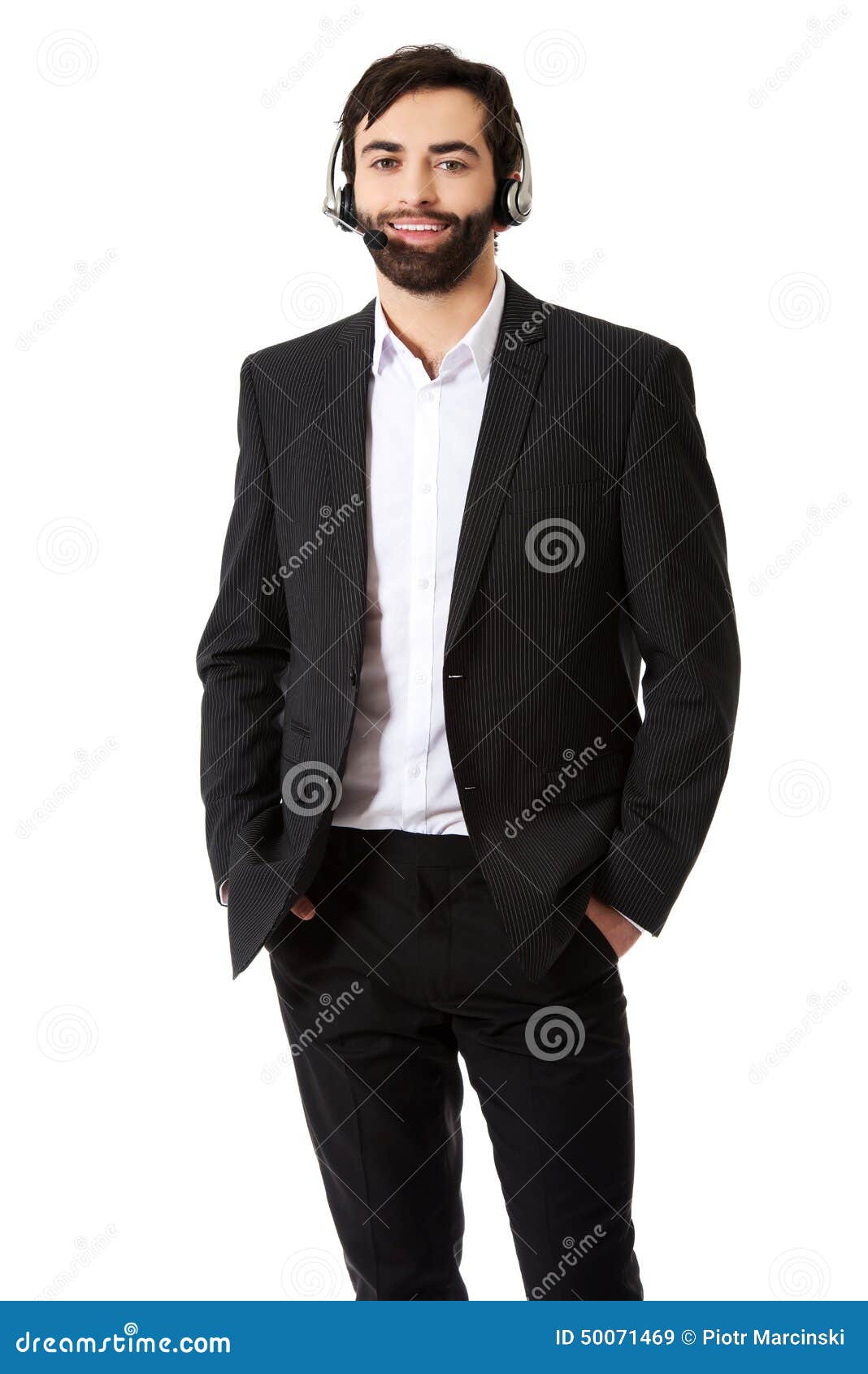 Young call center man. stock image. Image of consultant - 50071469