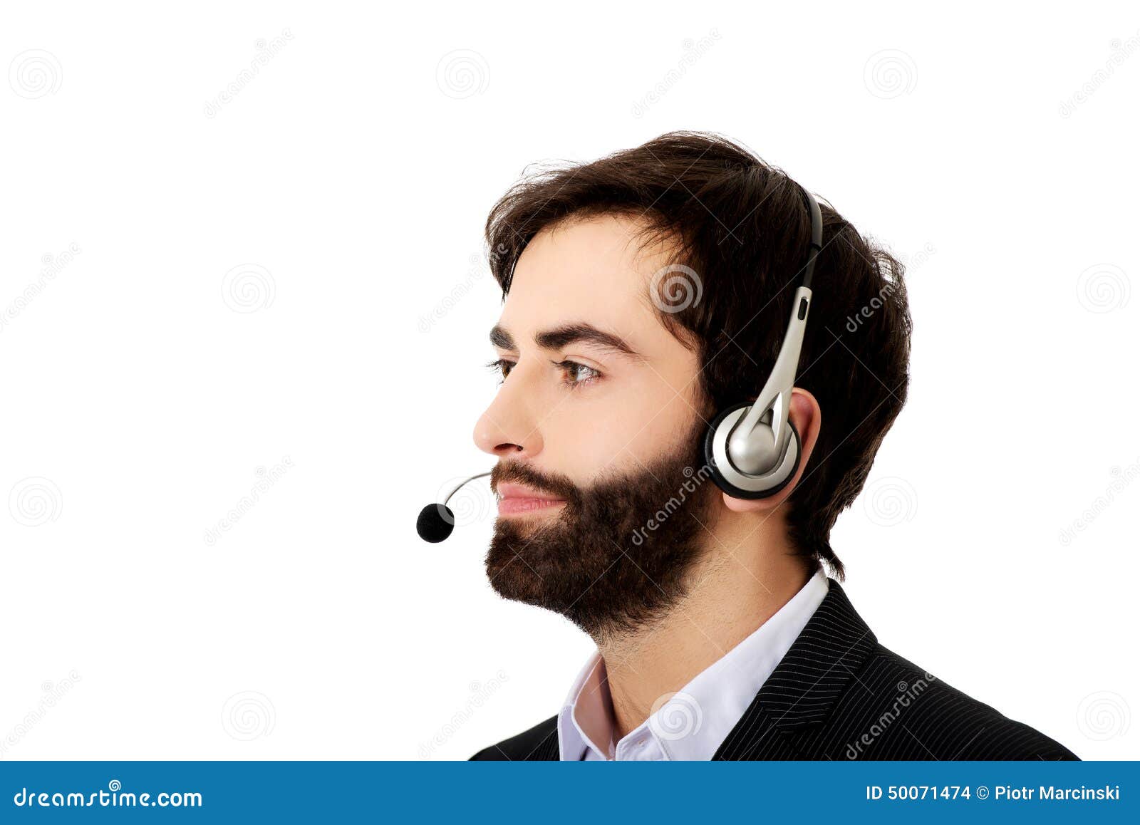 Young call center man. stock photo. Image of customer - 50071474