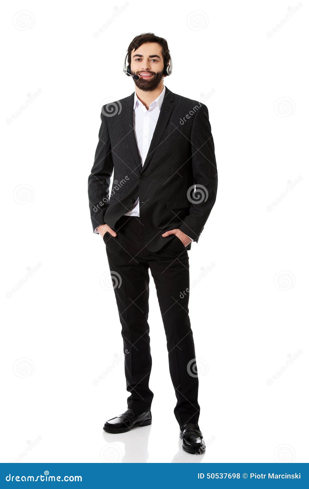 Young call center man. stock photo. Image of agent, male - 50537698