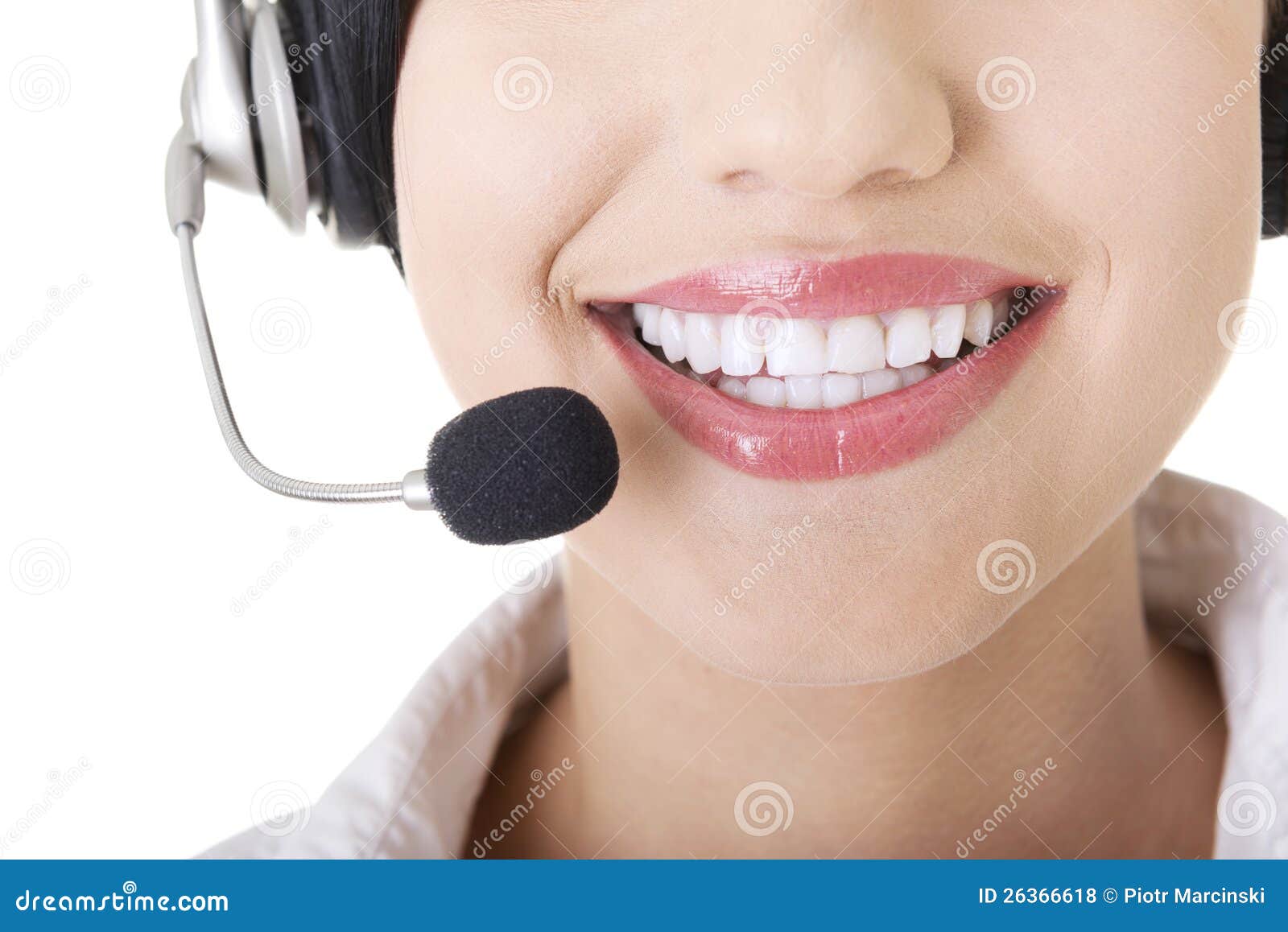 Young Call-centre Assistant Smiling at the Camera Stock Photo - Image ...