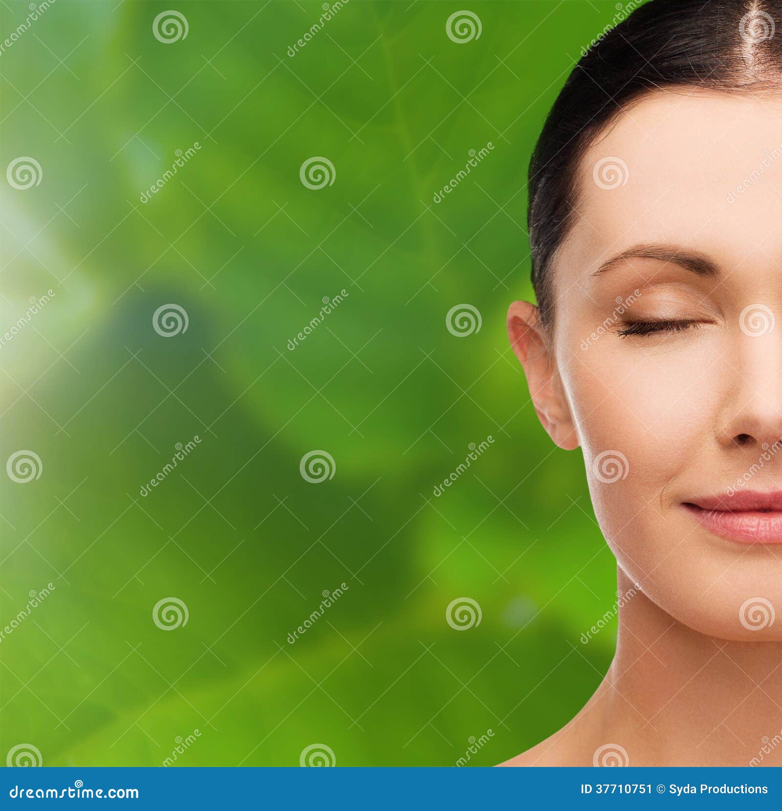 Young Calm Woman with Closed Eyes Stock Image - Image of eyes, looking ...