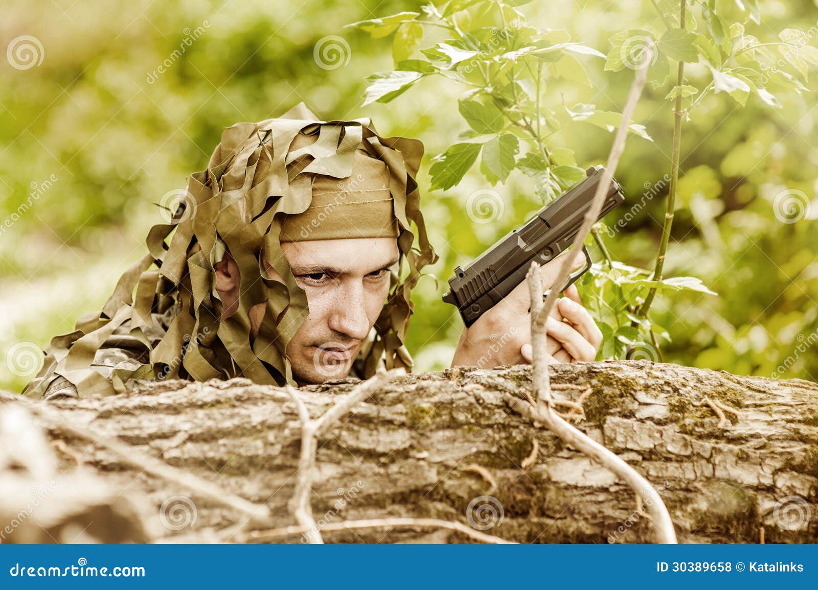 Young Camouflaged Military Man Stock Photo - Image of forces, shooting ...