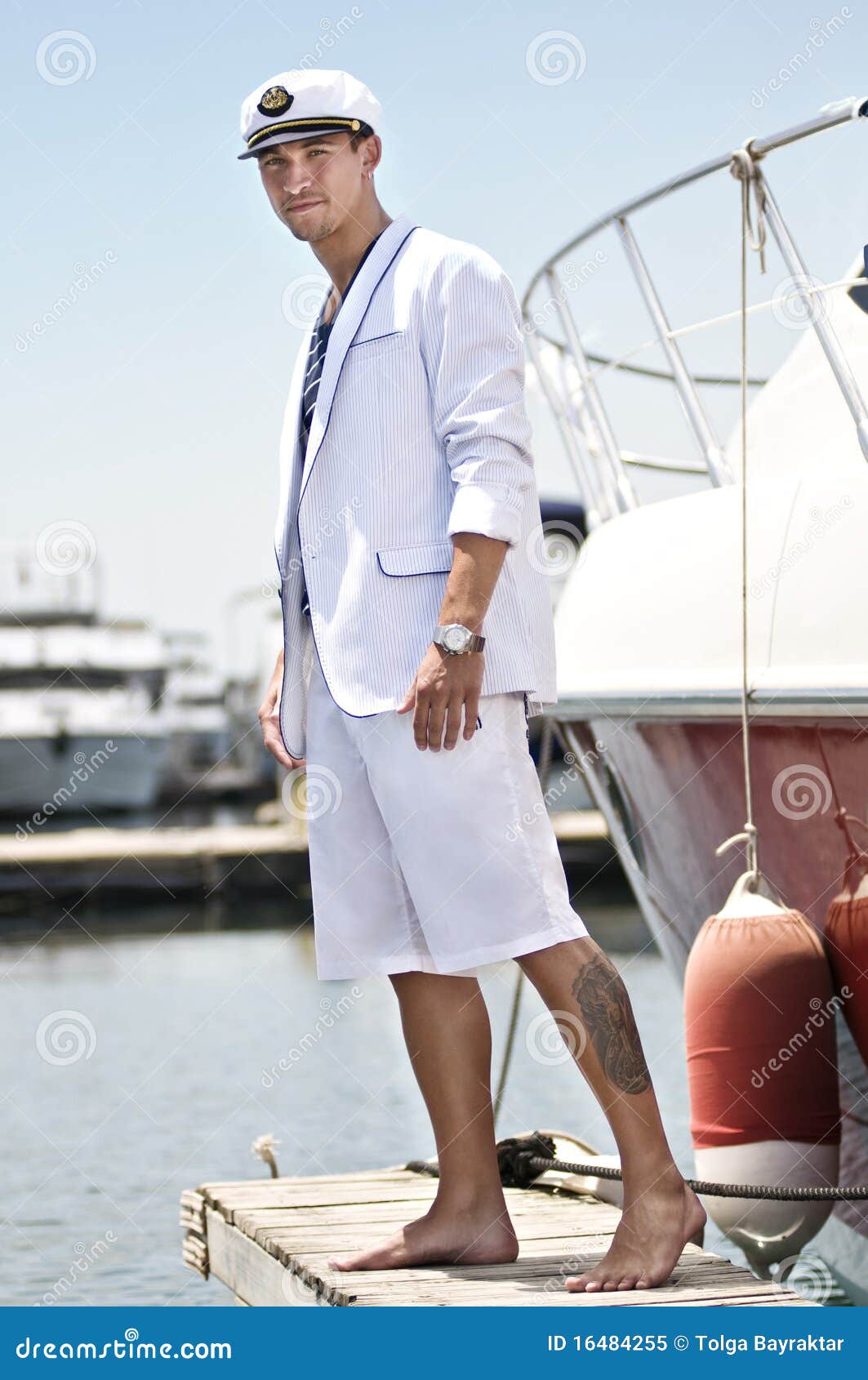 Young captain stock image. Image of marina, jetty, beautiful - 16484255