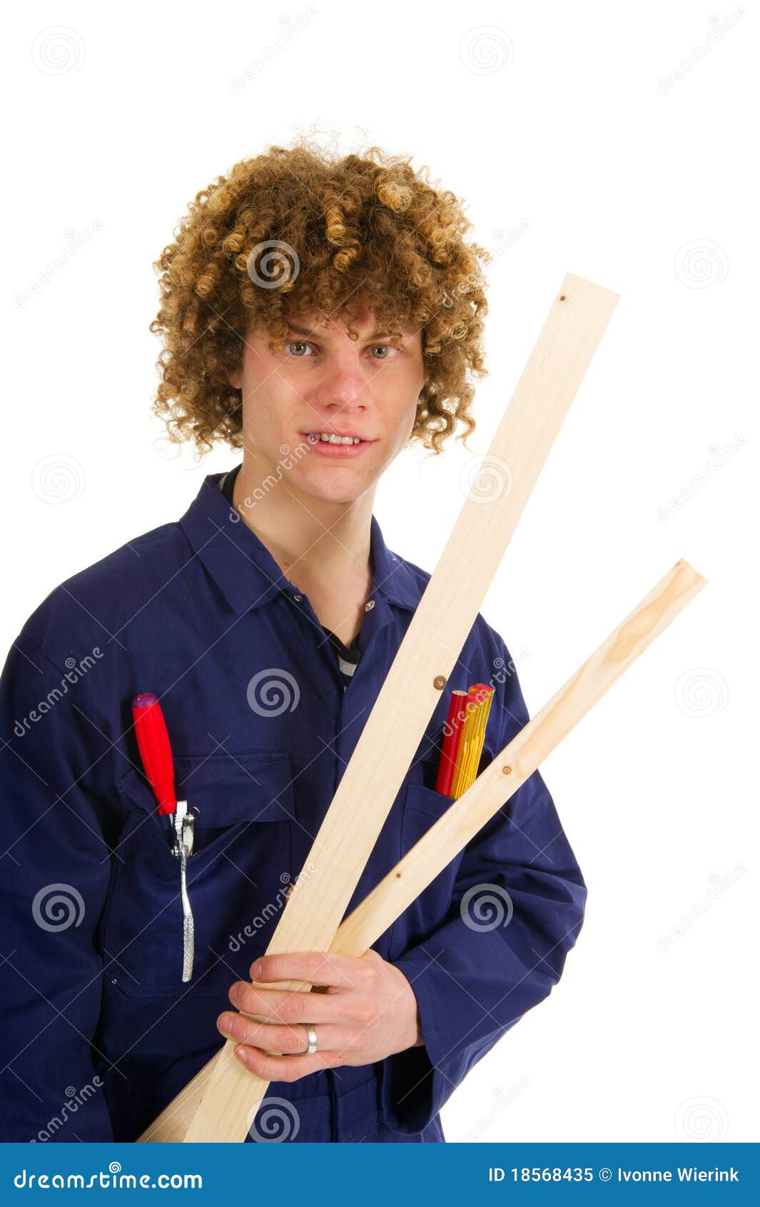 Young carpenter stock image. Image of secondary, measuring - 18568435