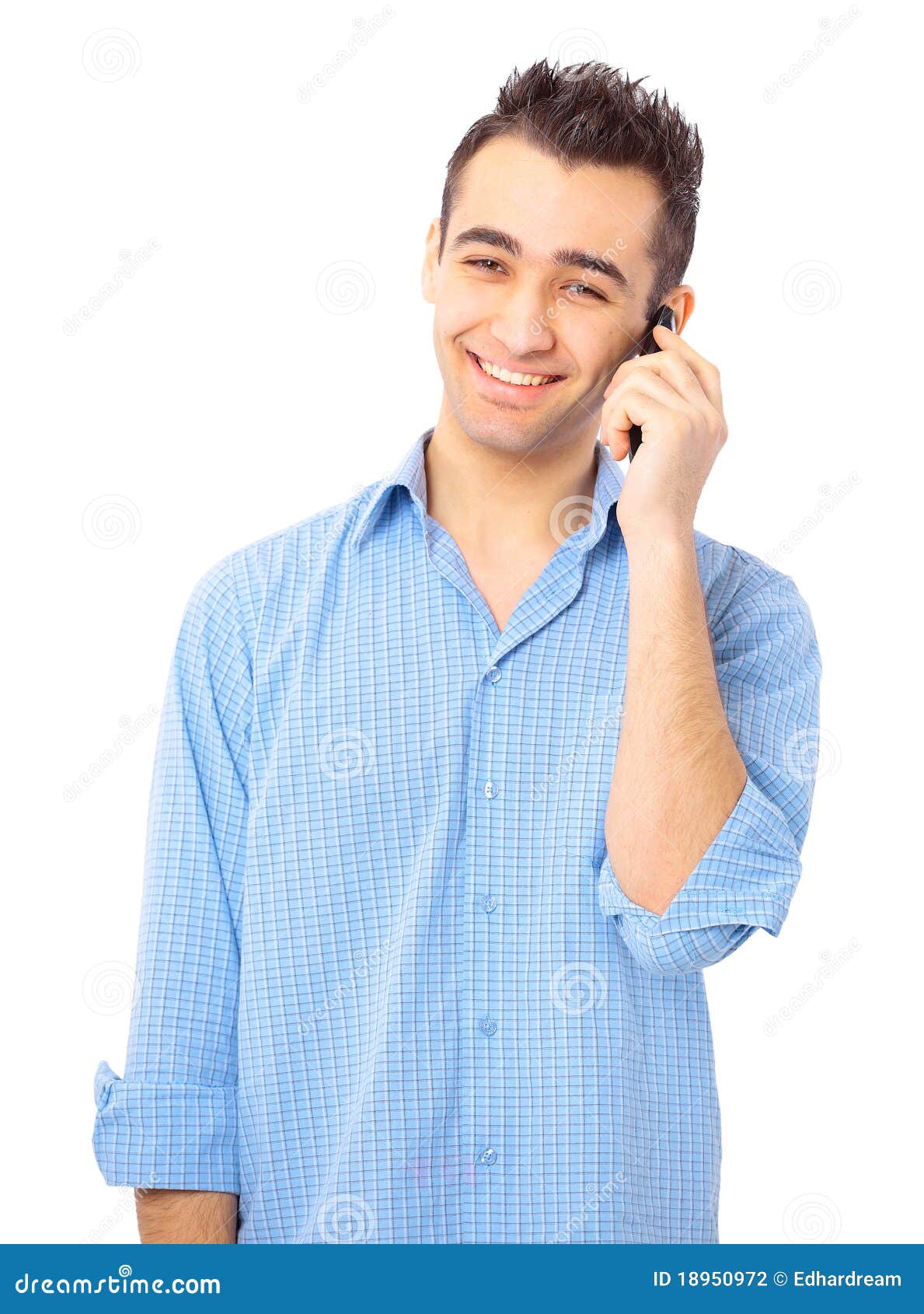 Young casual man talking stock photo. Image of healthy - 18950972