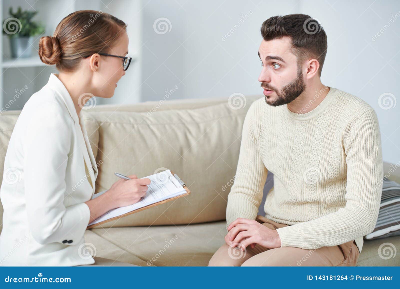 Asking for advice stock photo. Image of anxious, contemporary - 143181264