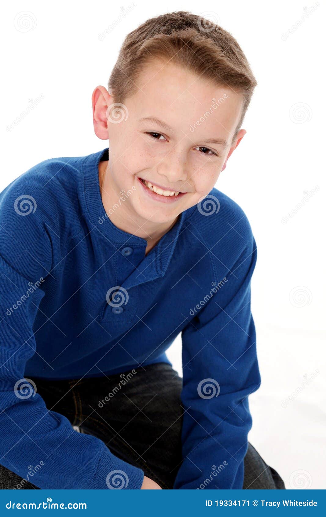 Young Caucasian Boy Smiling Stock Image - Image of male, little: 19334171