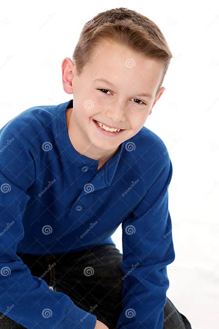 Young Caucasian Boy Smiling Stock Image - Image of male, little: 19334171