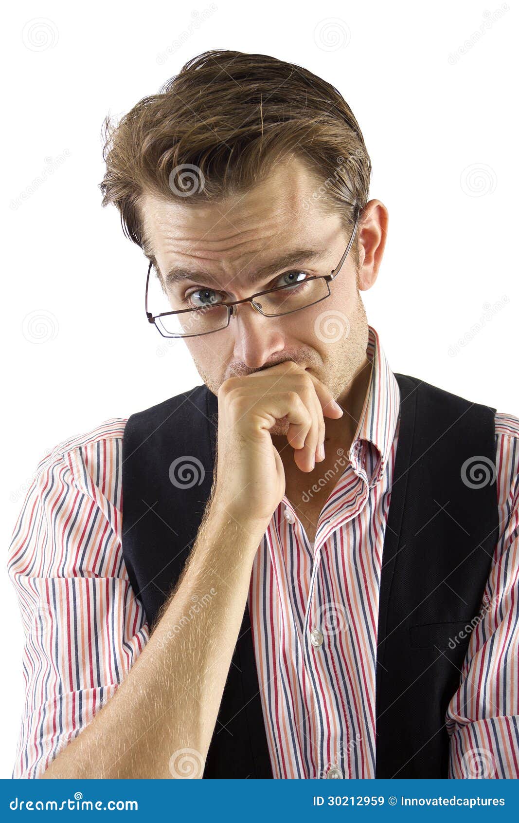 Doubtful stock image. Image of closeup, brainstorming - 30212959