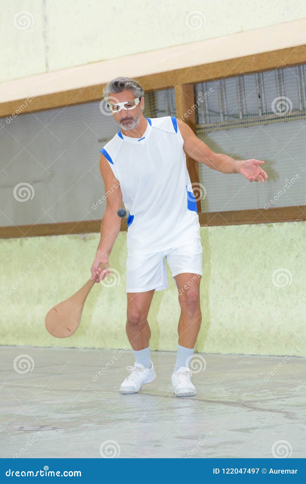 Young Caucasian Man Playing Squash Stock Image - Image of competition ...