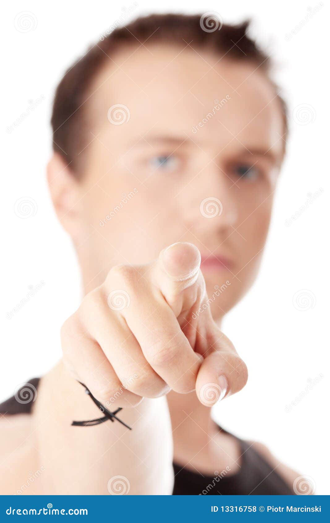 Young Caucasian Man, Pointing at Camera. Stock Photo - Image of person ...
