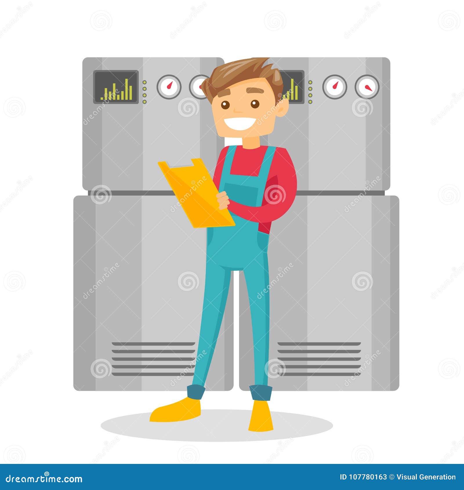 Young Man Working Heating Stock Illustrations – 4 Young Man Working ...
