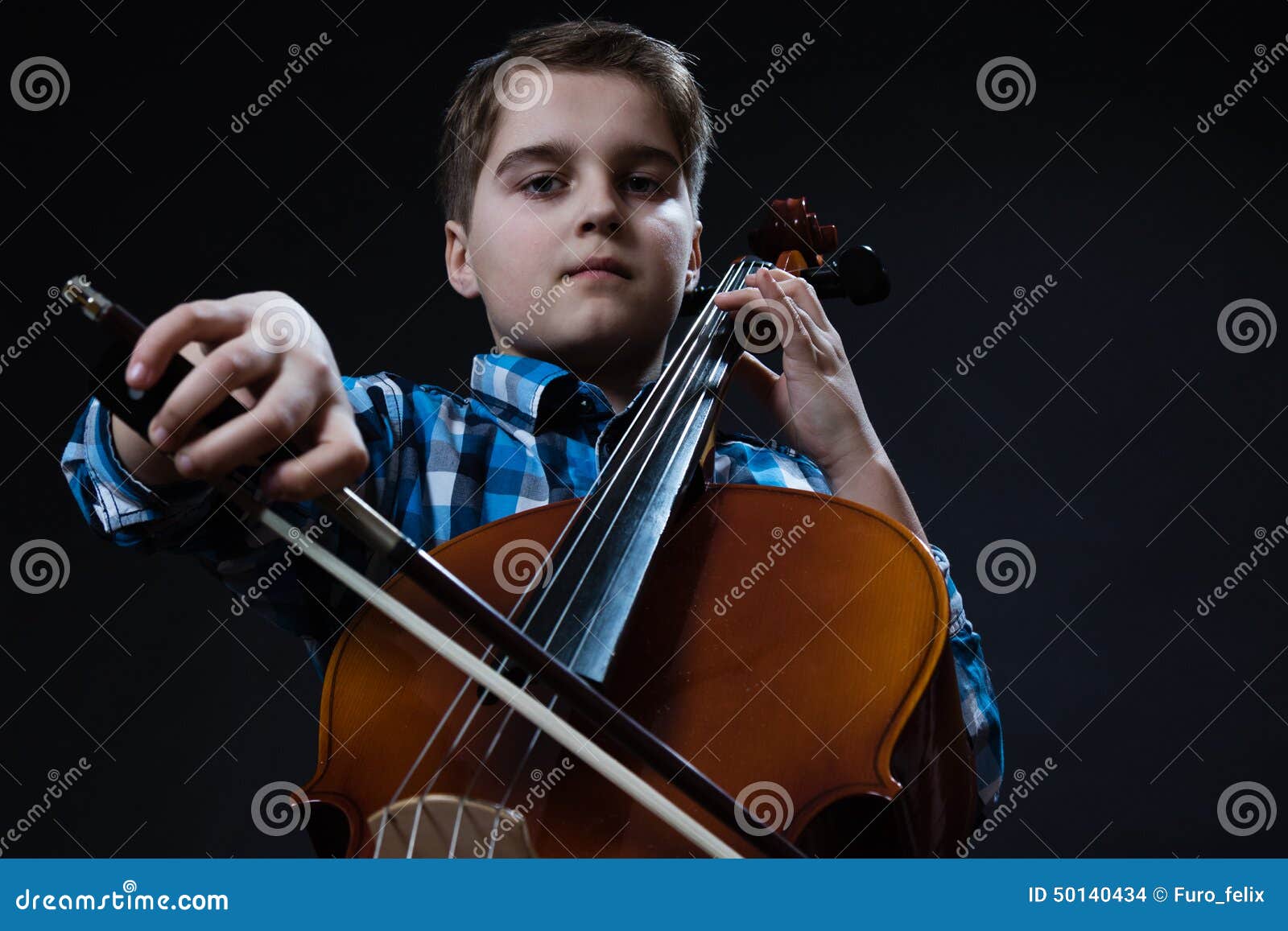 Young Cellist Playing Classical Music on Cello Stock Photo - Image of ...
