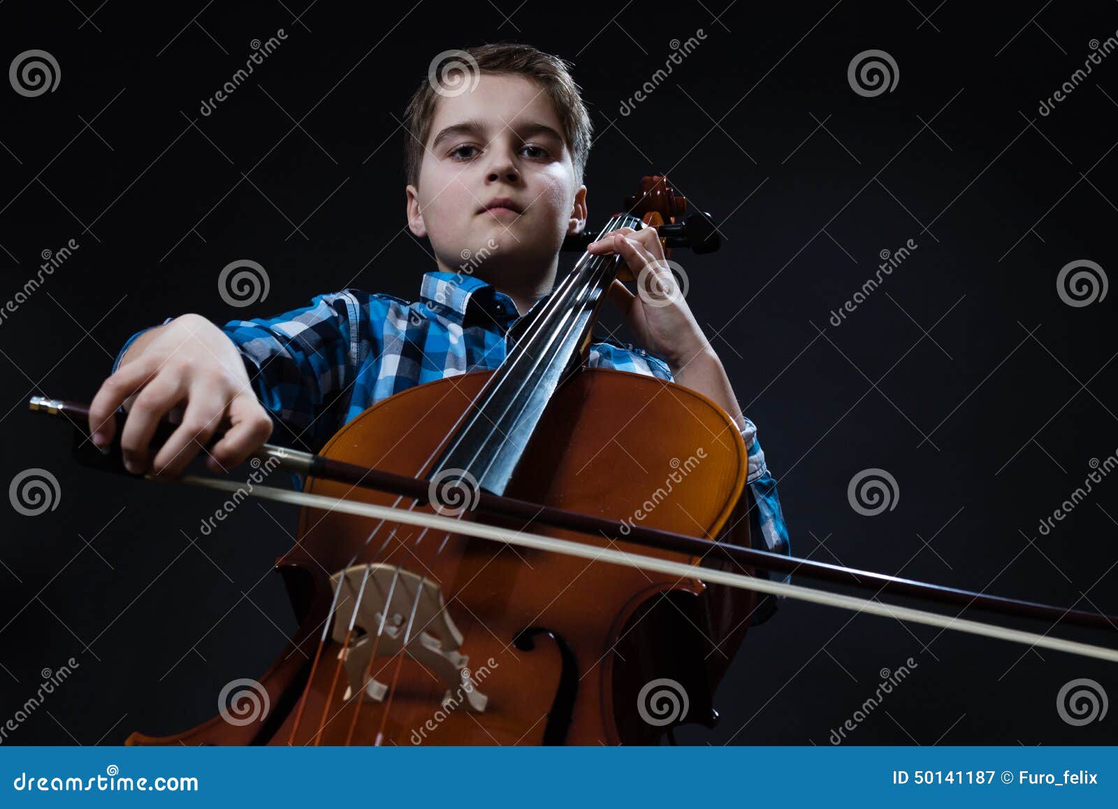 Young Cellist Playing Classical Music on Cello Stock Image - Image of ...